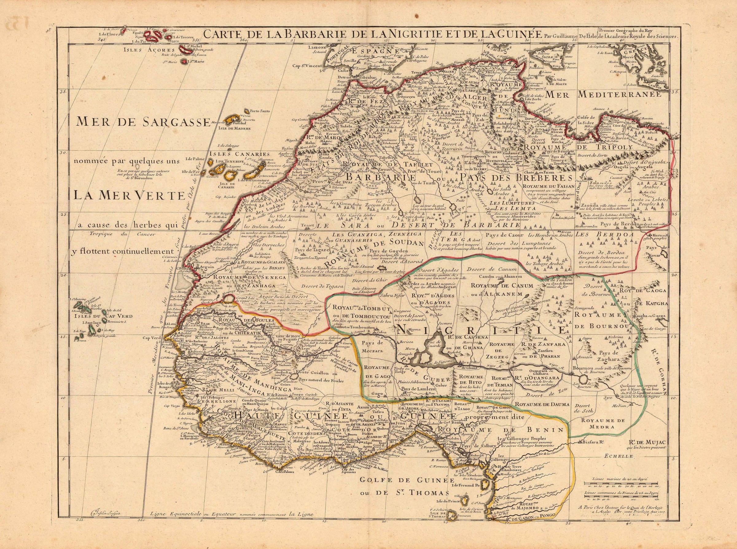 Guillaume De L'Isle, North & West Africa, 1707 | The Map House