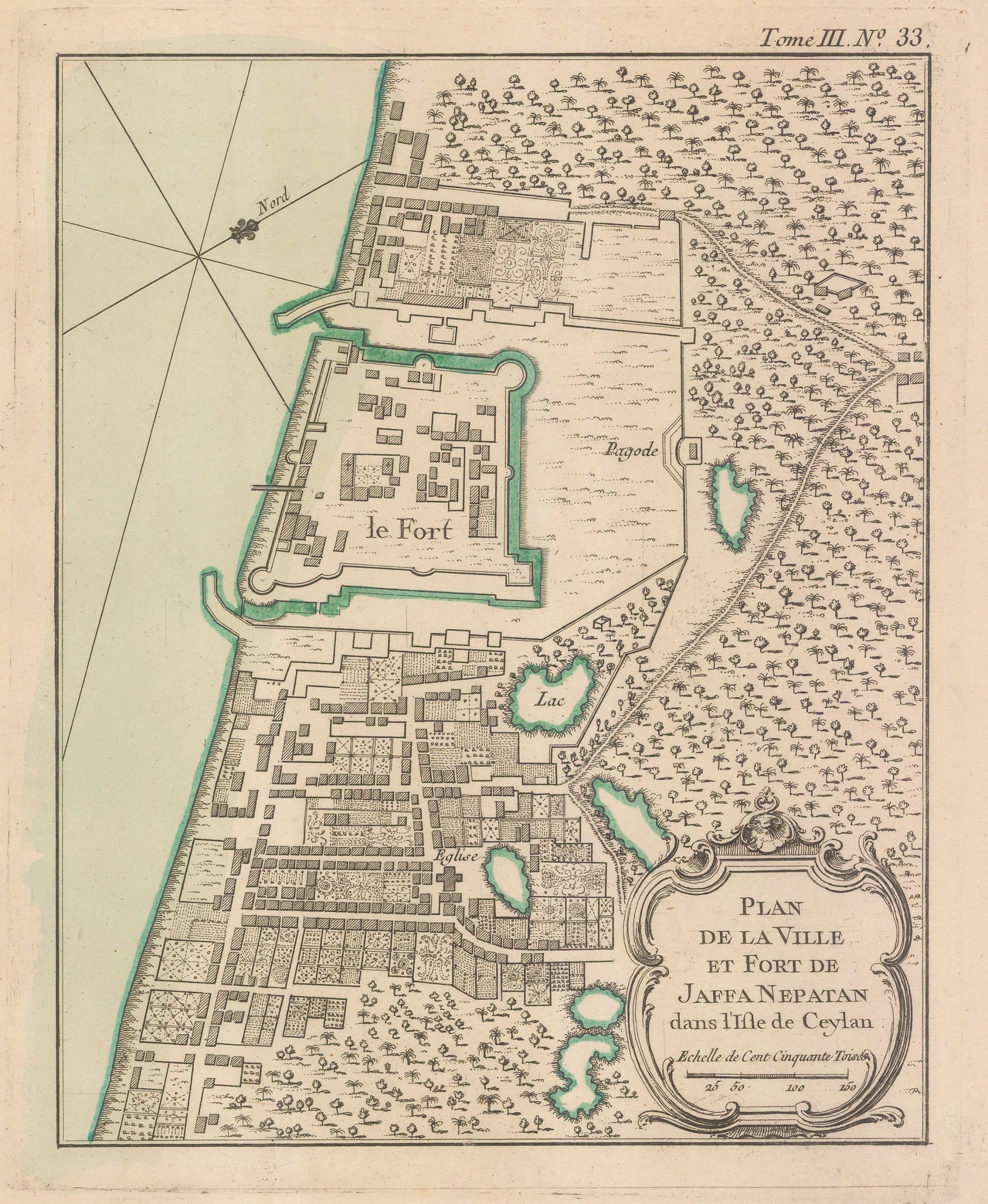 Jacques-Nicolas Bellin, Jaffna, Sri Lanka, 1764 | The Map House