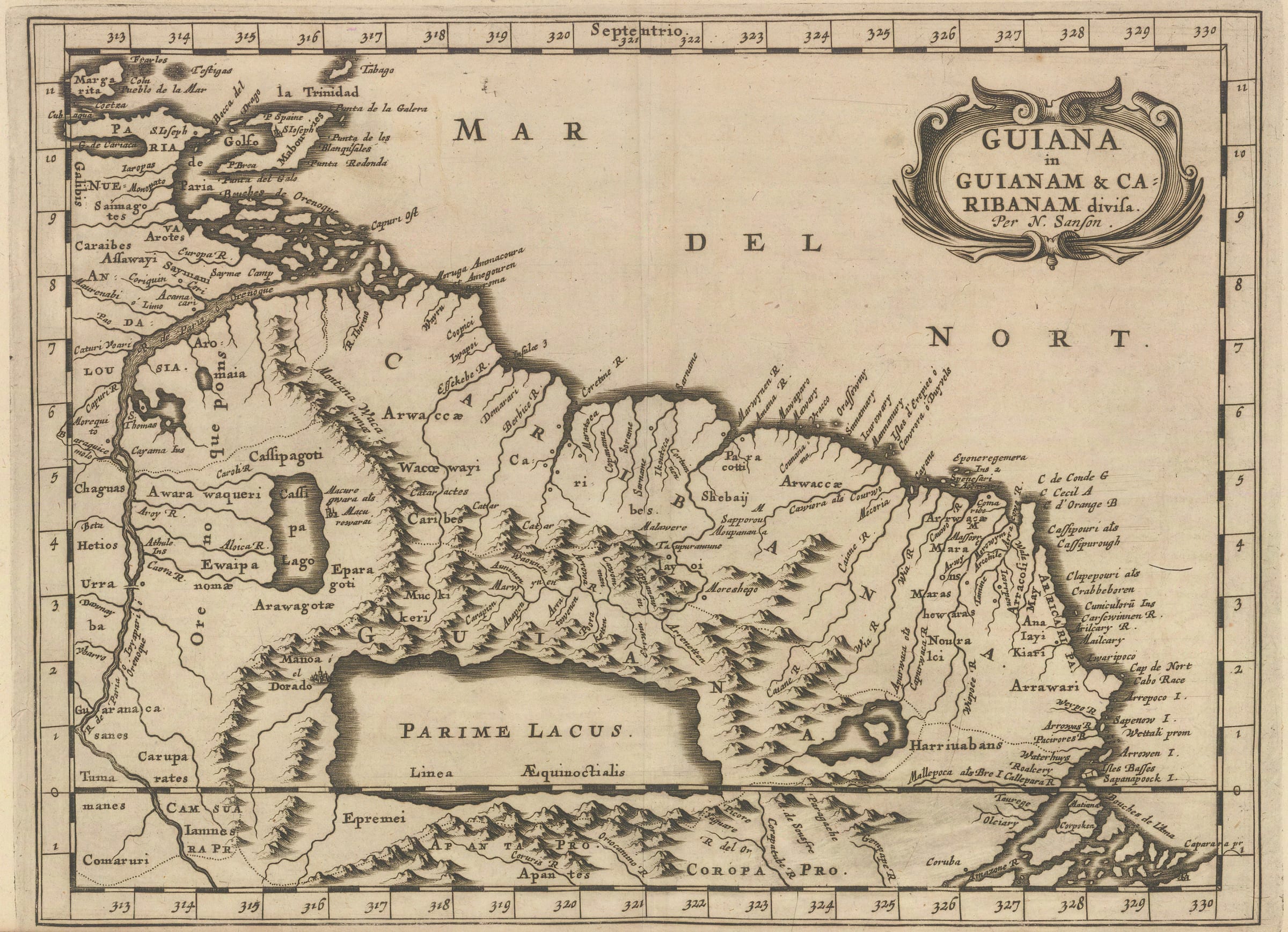 Nicolas Sanson, Guianas, 1679 | The Map House