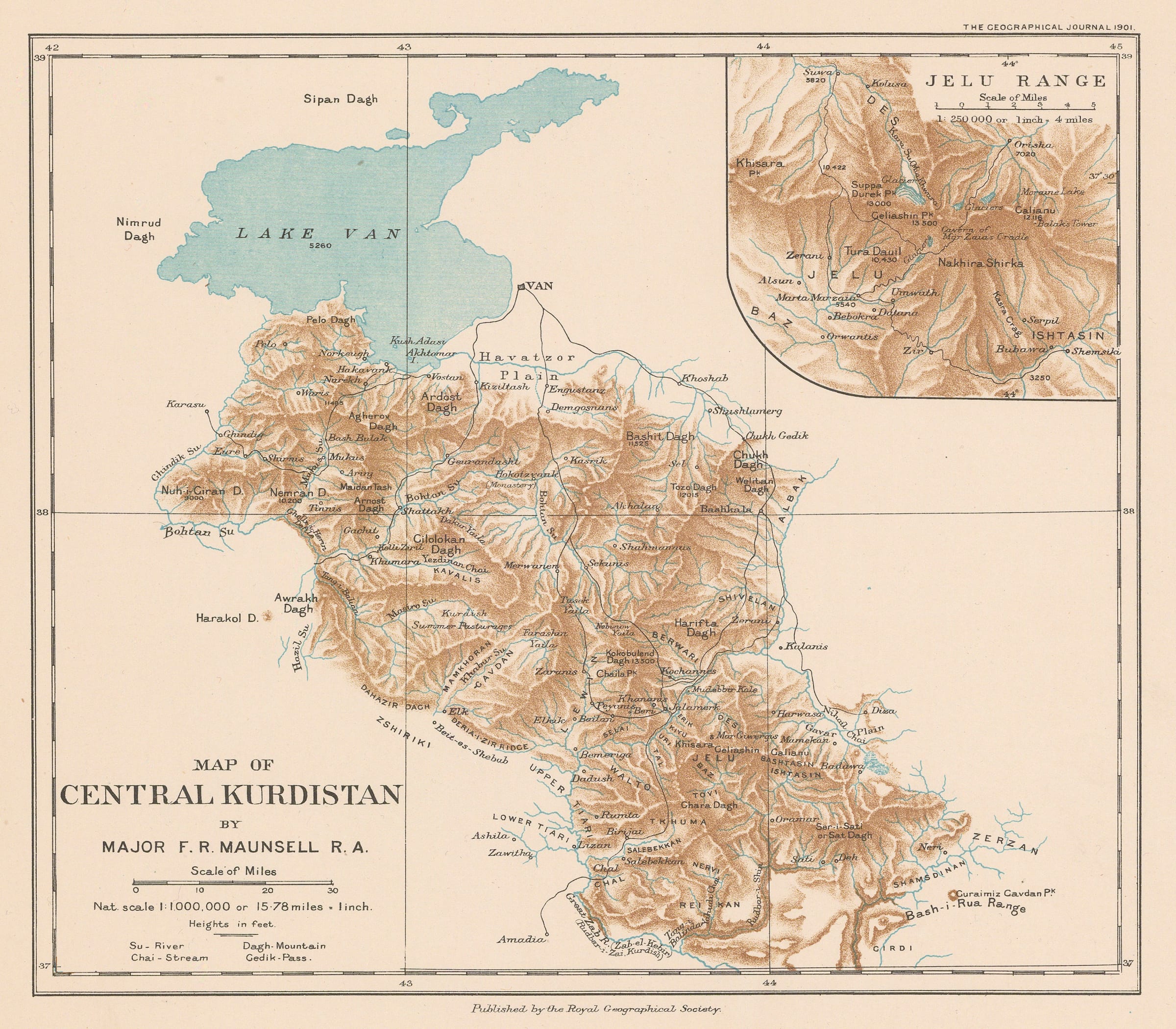 Royal Geographical Society (RGS), Map of Central Kurdistan by Major F.R ...