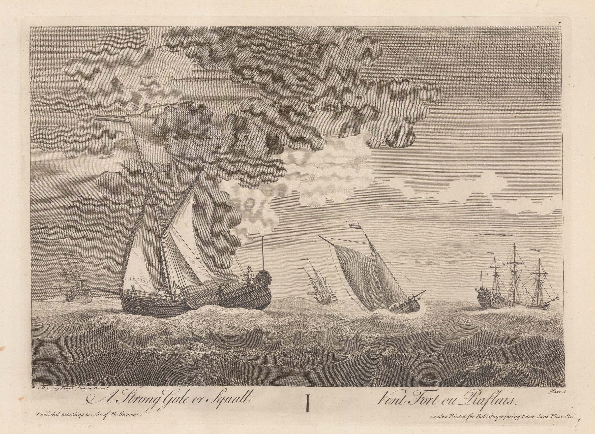 Robert Sayer, Ships at Sea - Set of Four, 1774 | The Map House