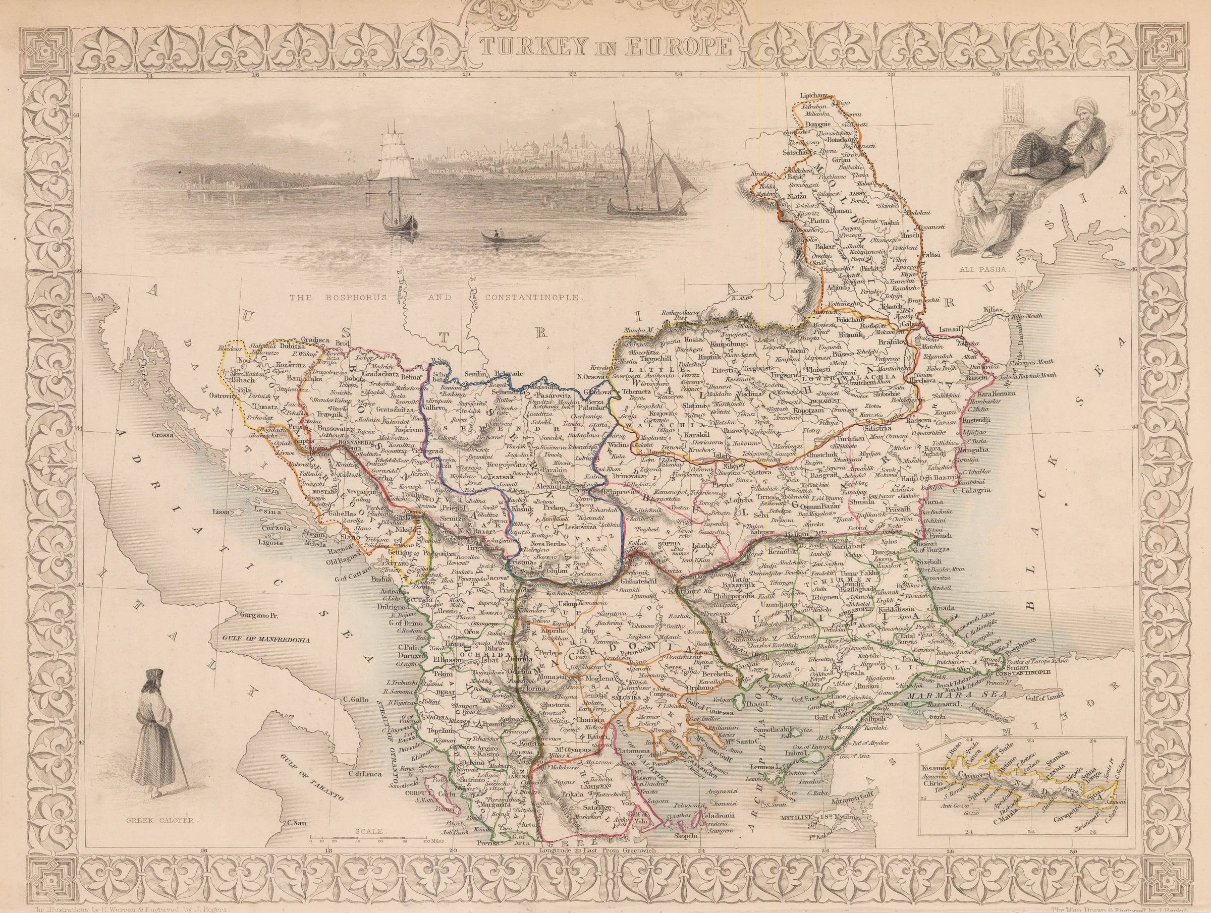John Tallis, Northern Balkans, 1851 | The Map House