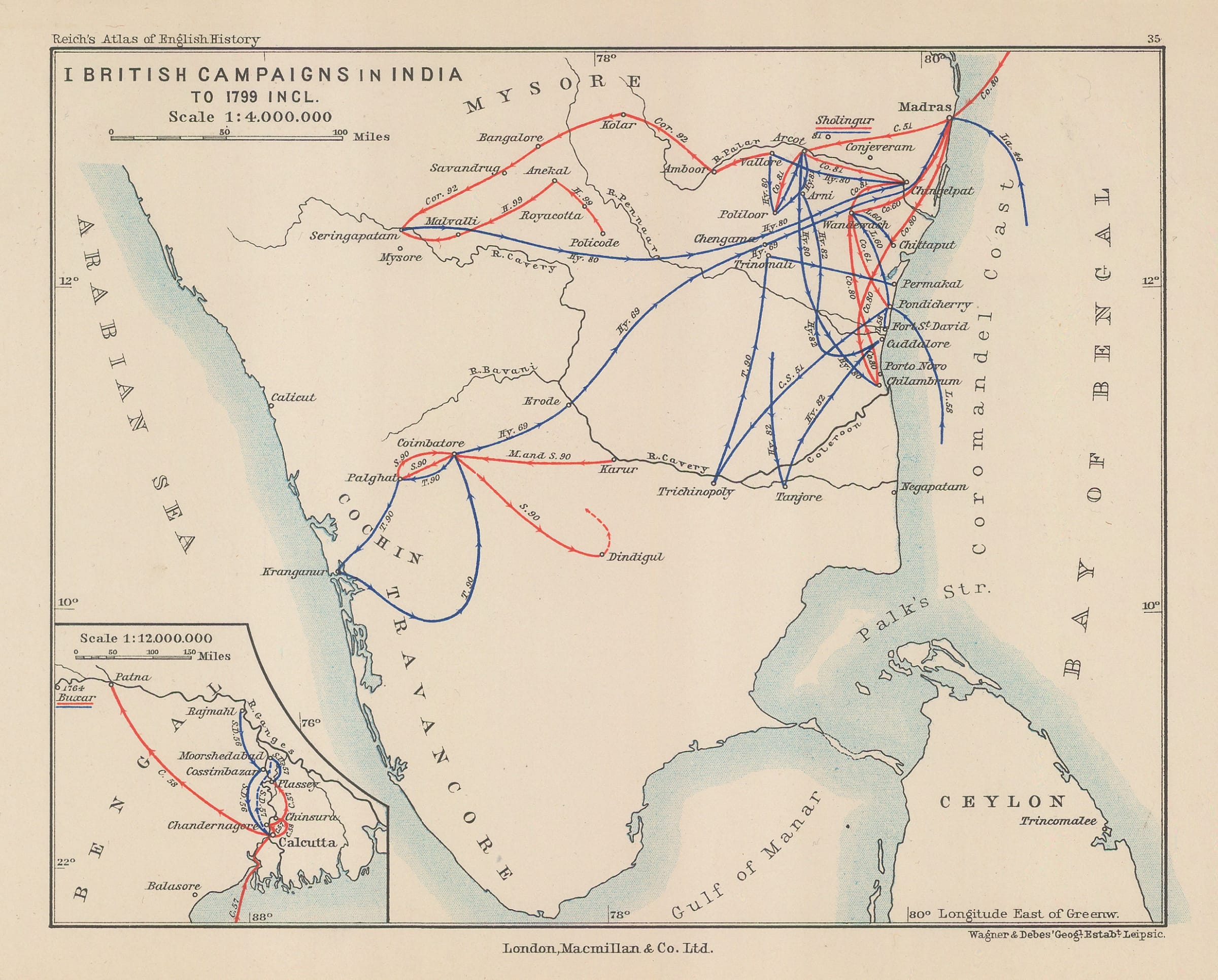Emil Reich, Anglo-Mysore Wars, 1903 | The Map House