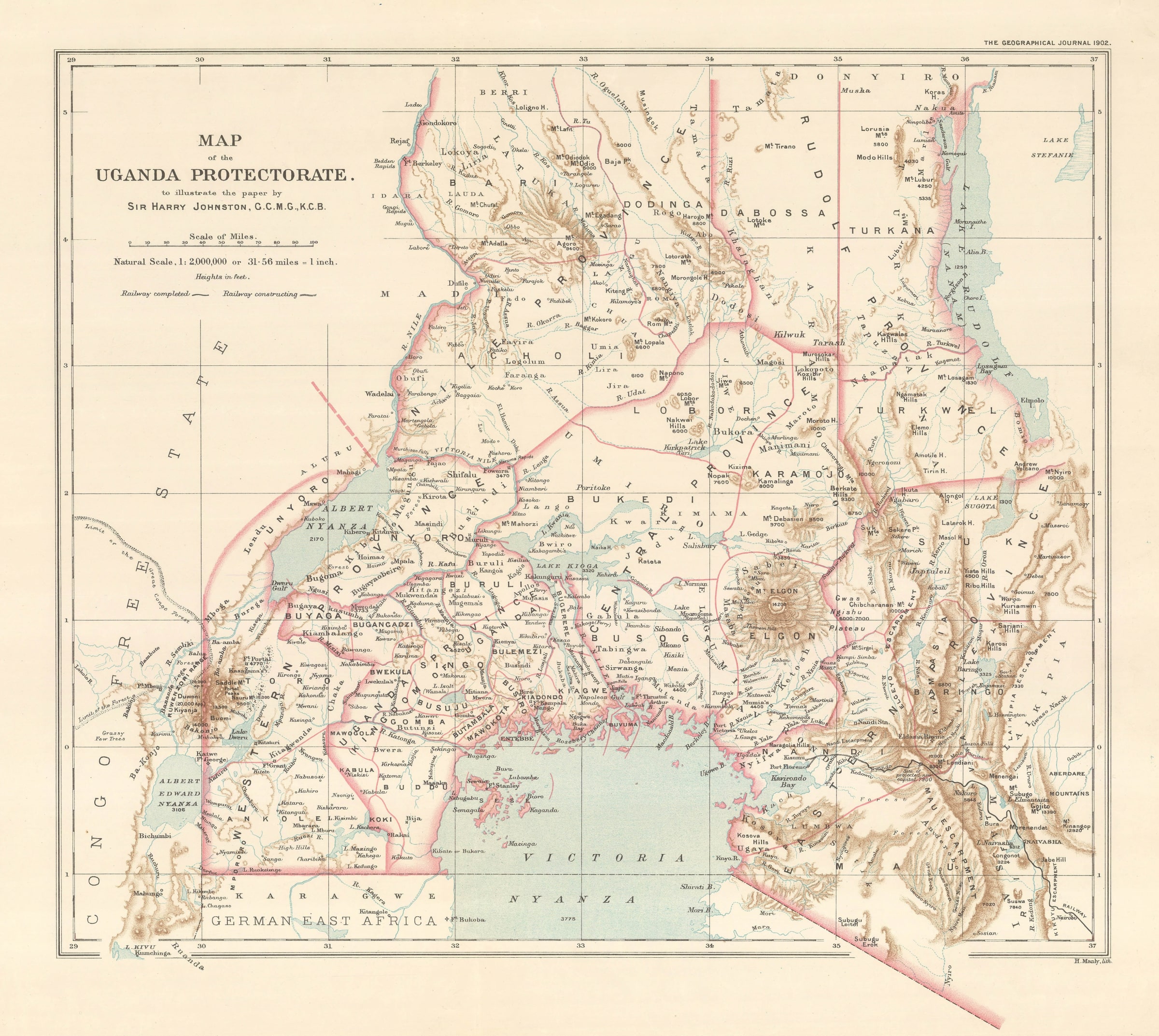 Royal Geographical Society (RGS), Uganda Protectorate, 1902 | The Map House