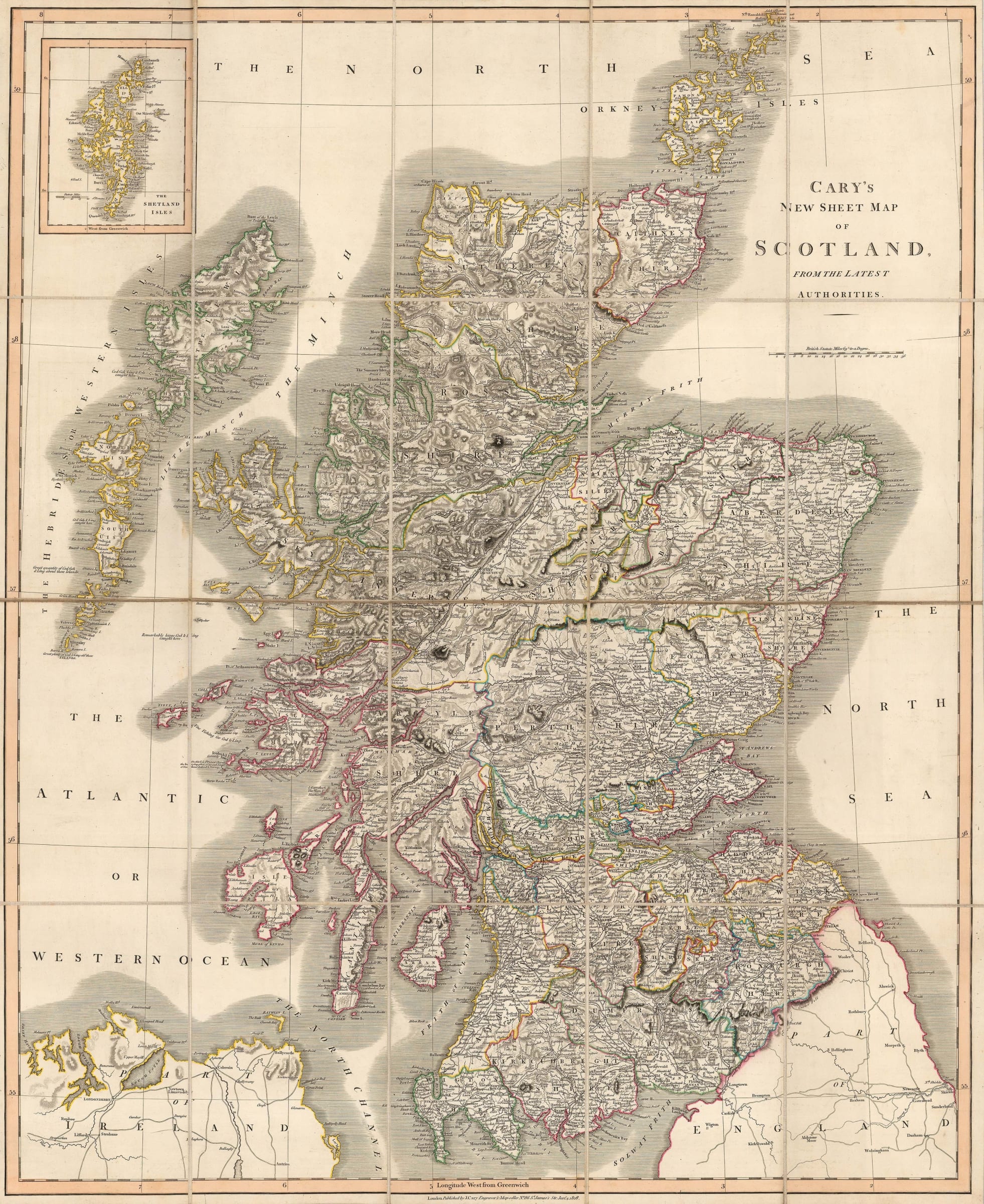 Map Of Scotland A New Map Of Great Britain And Ireland.: Geographicus