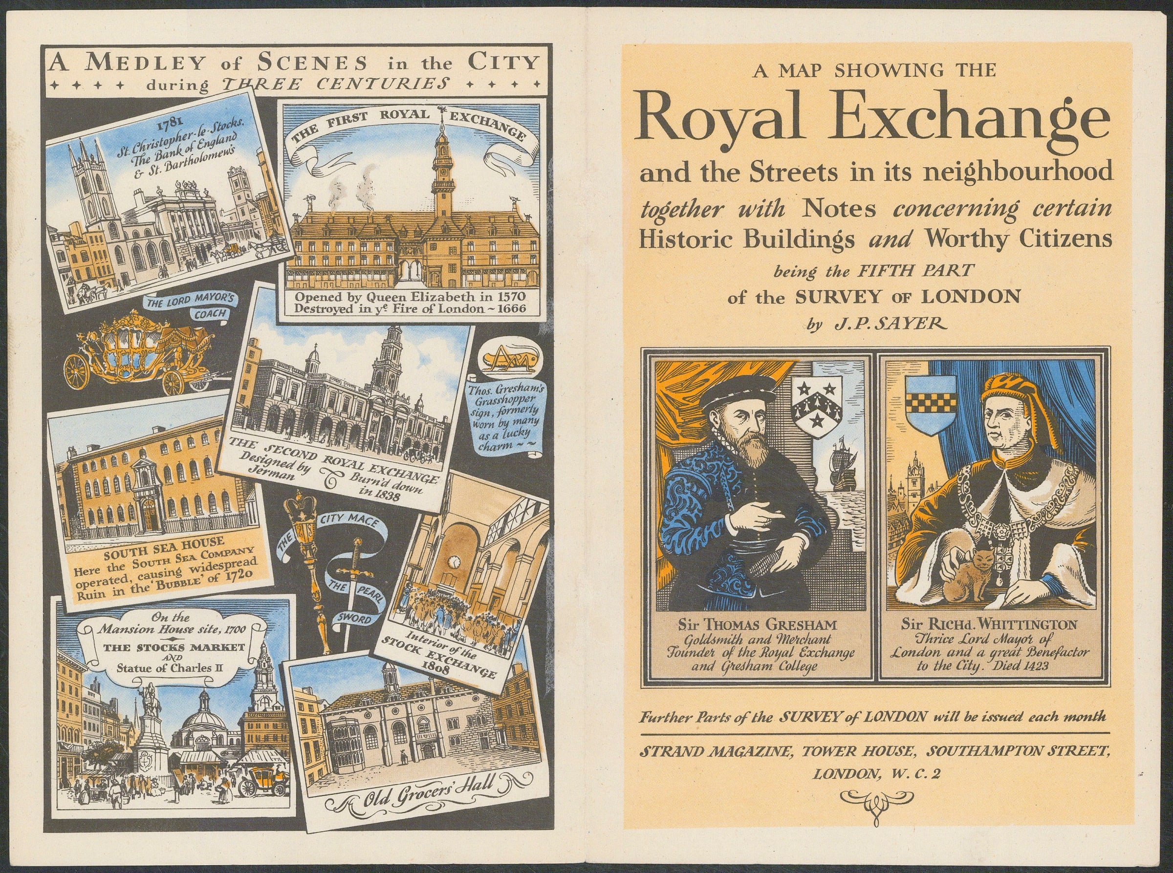 J.P. Sayer, The City of London, 1946 | The Map House