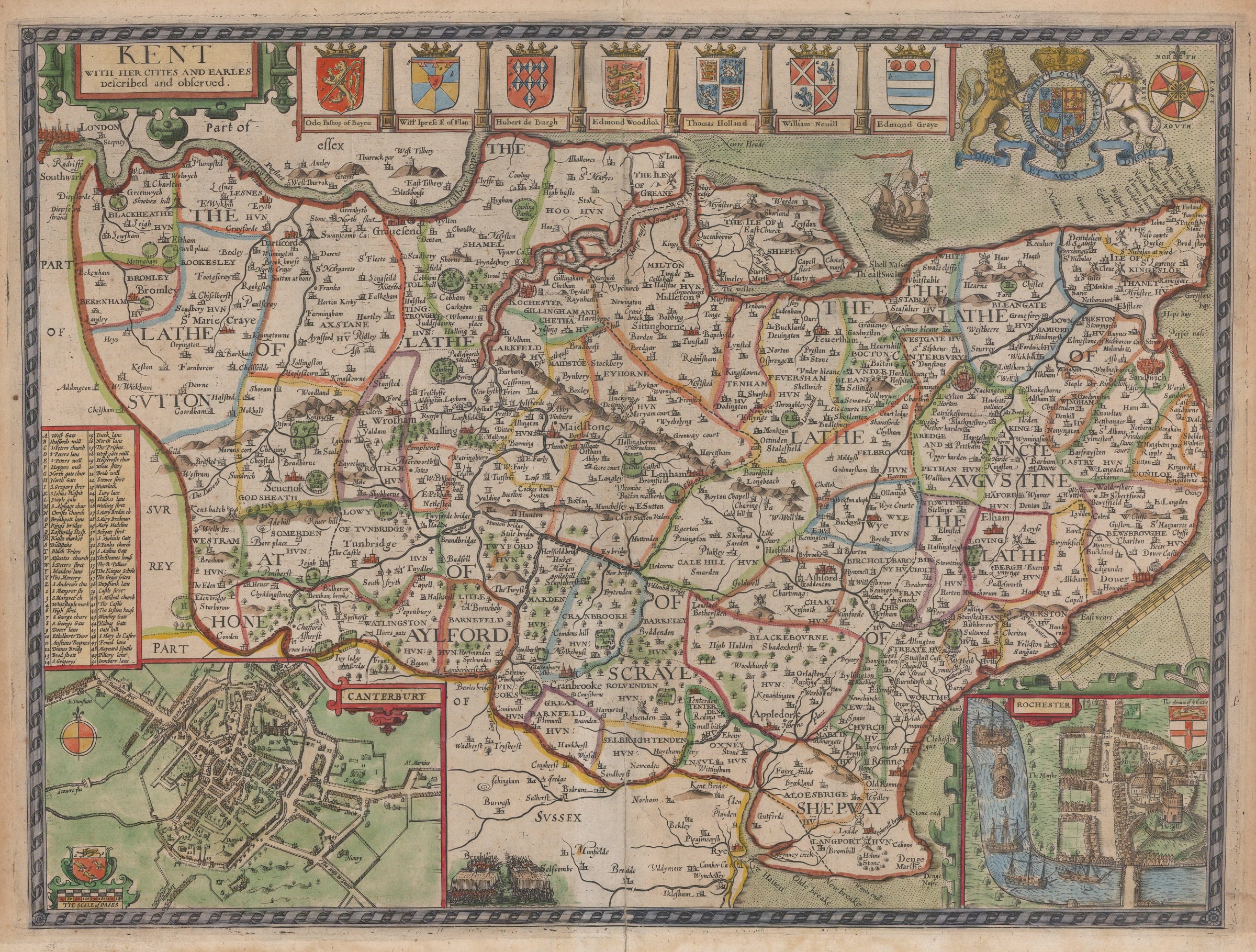 John Speed, Kent, 1614 | The Map House