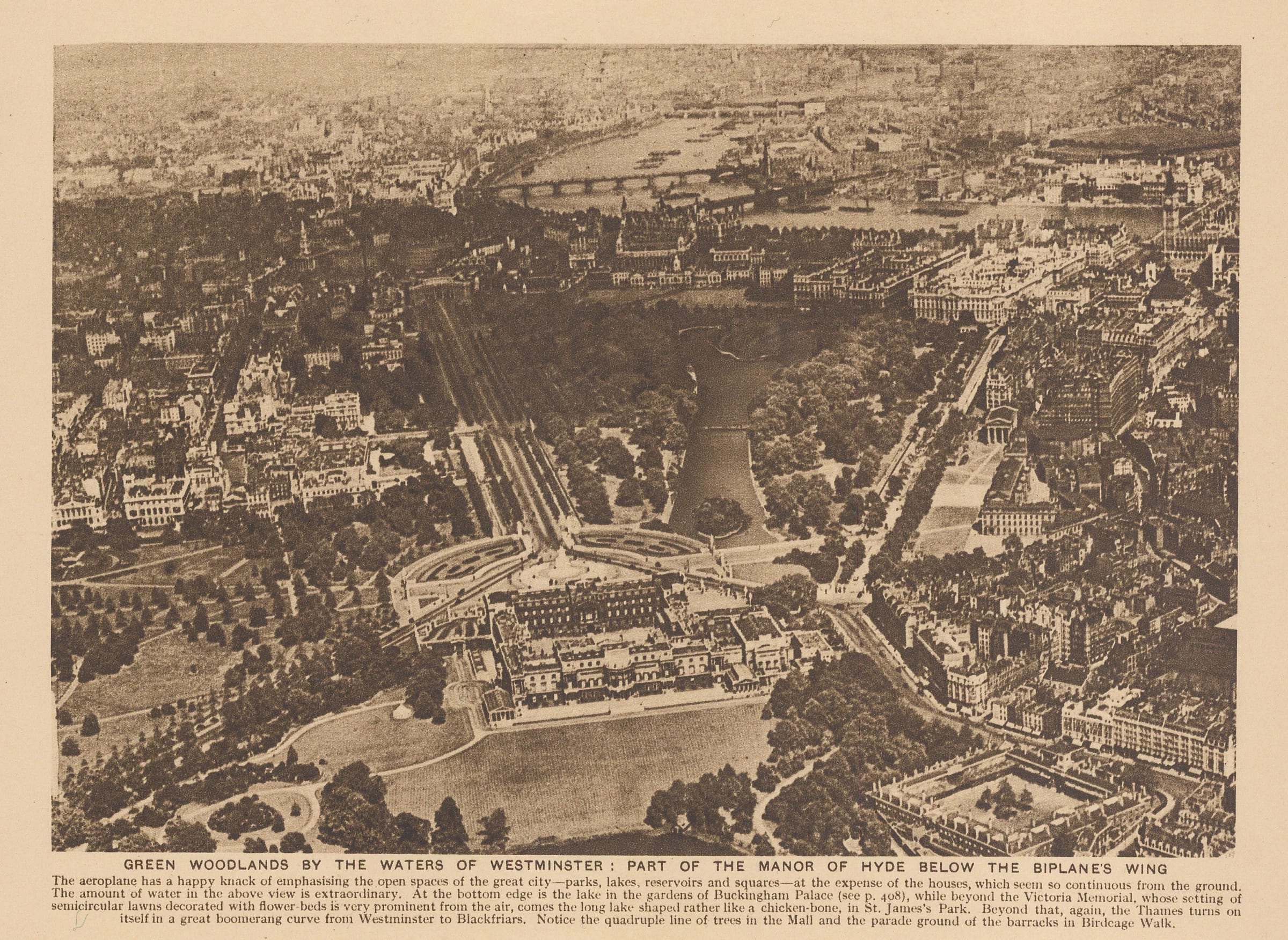 Arthur St John Adcock, London - Aerial view from Westminster to ...