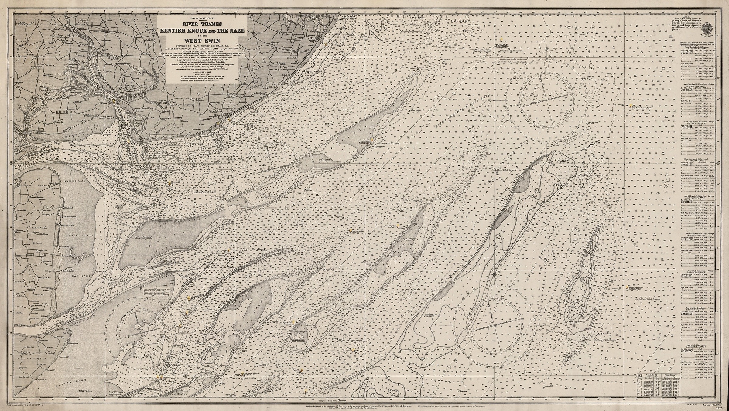 British Admiralty, River Thames, Kentish Knock and the Naze, 1913 | The ...