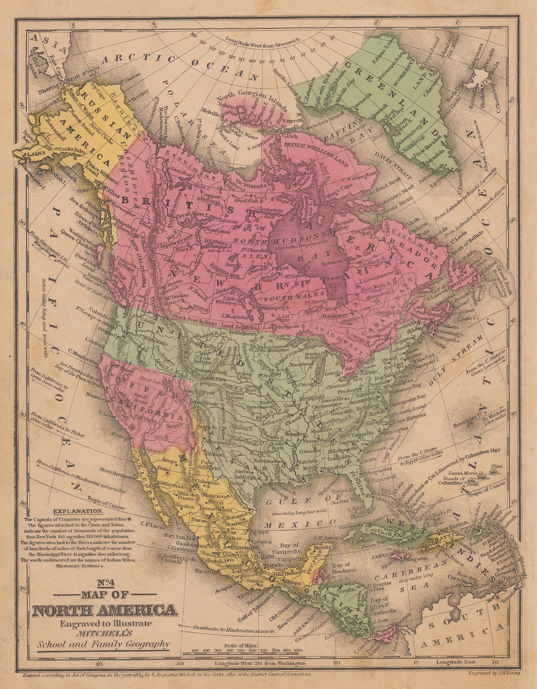 Samuel Augustus Mitchell, North America, 1847 c | The Map House