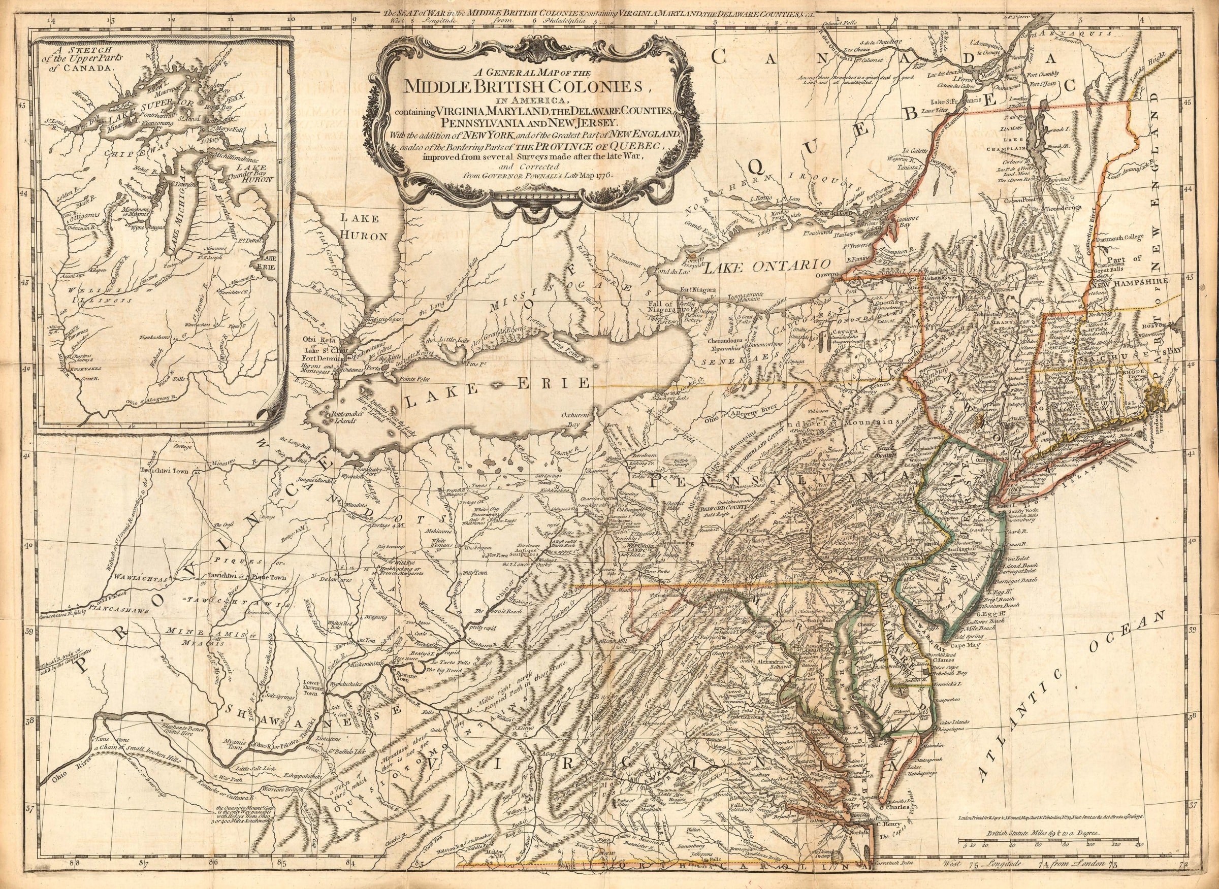 Revolutionary War Map Colonies The Province Of New Jersey Divided Into