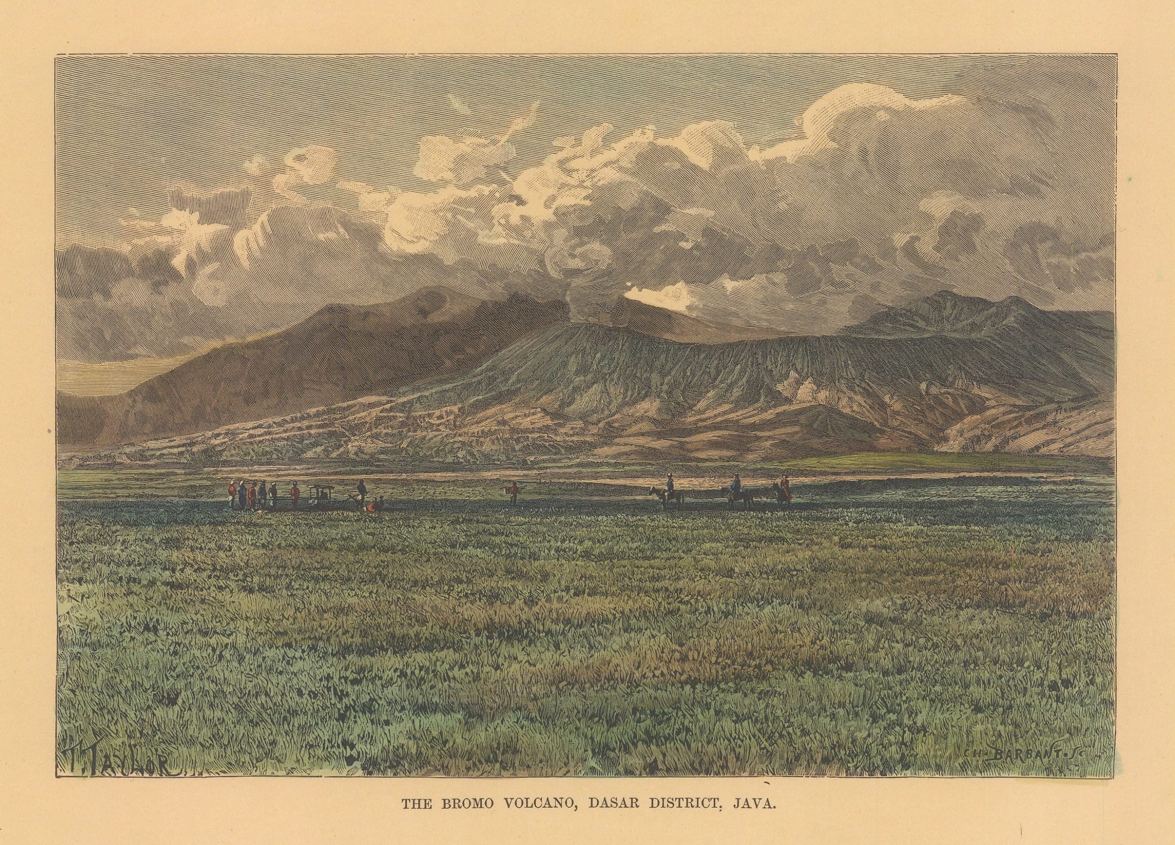 Jean Jacques Élisée Reclus, Indonesia - Java, Mount Bromo, 1894 | The ...