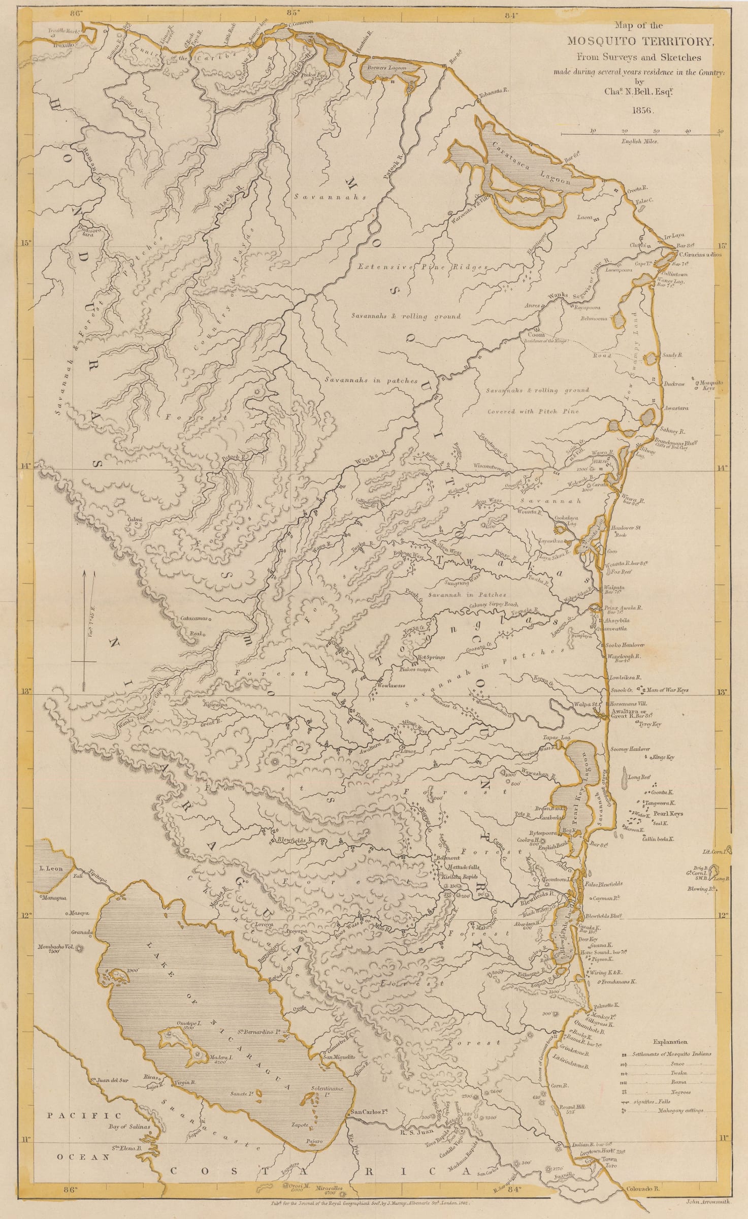 Royal Geographical Society (RGS), Mosquito (Miskito) Coast, Honduras ...