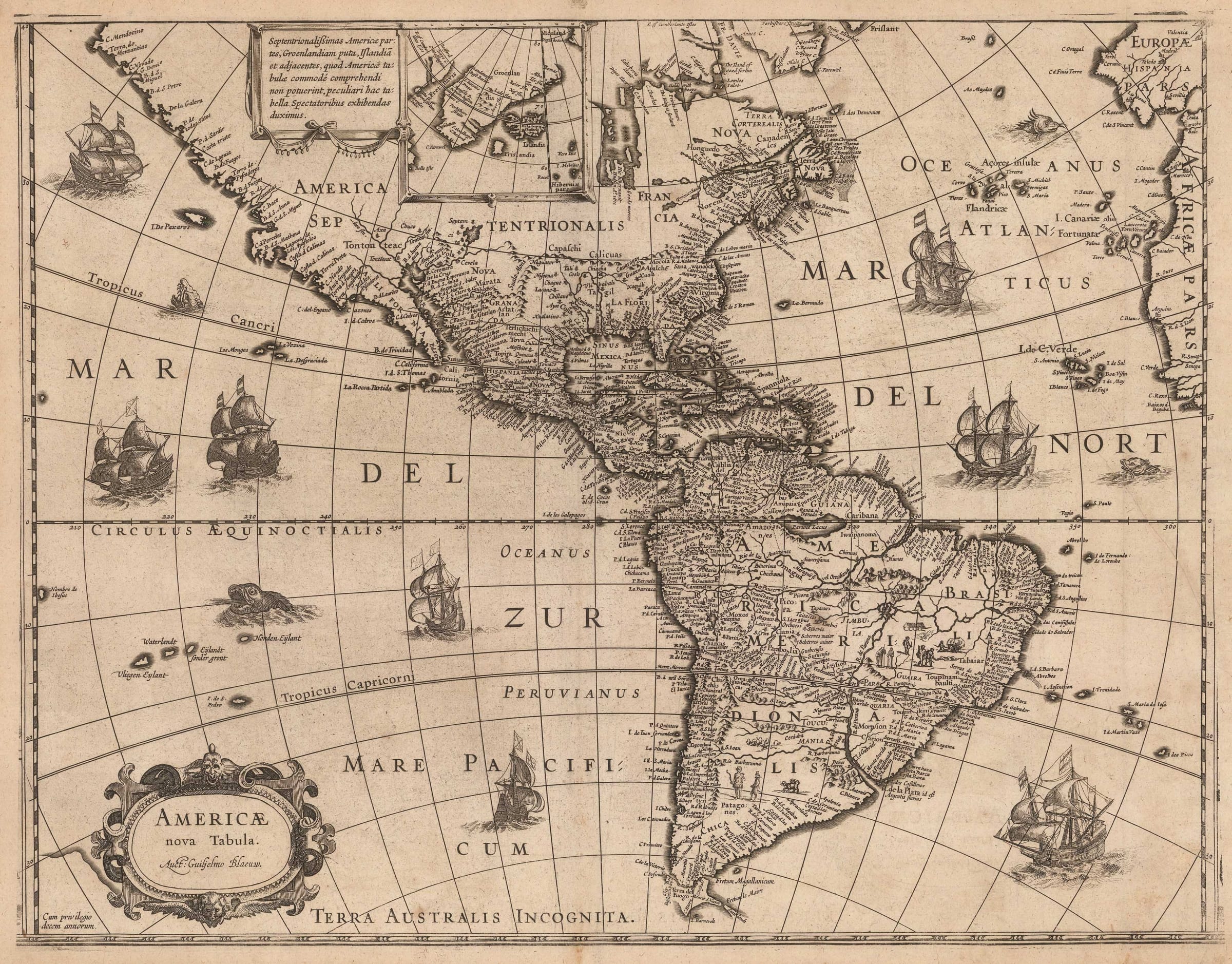 Blaeu/Von Meteren, Americae nova Tabula, 1633 | The Map House