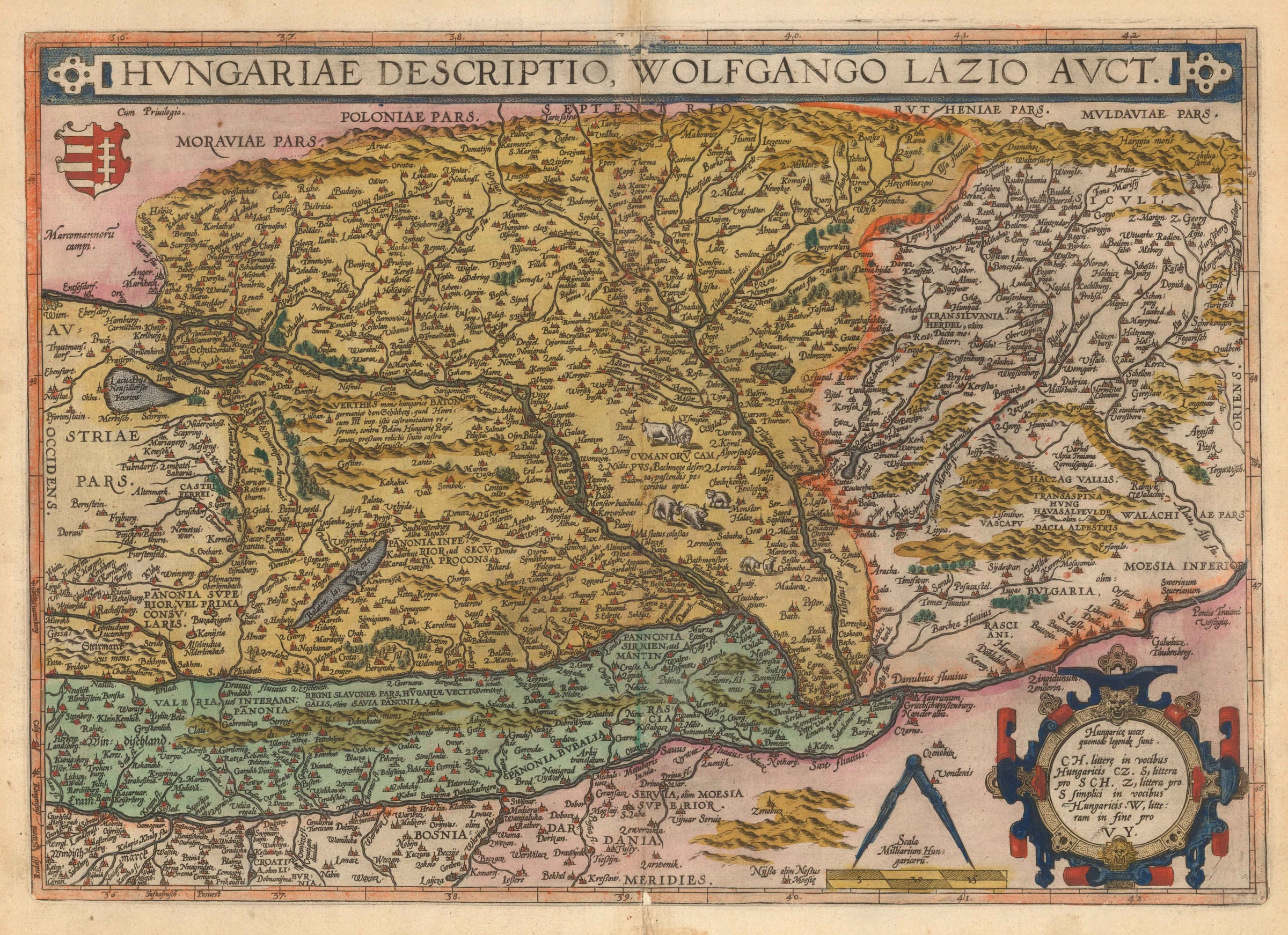 Abraham Ortelius, Kingdom of Hungary, 1598 | The Map House