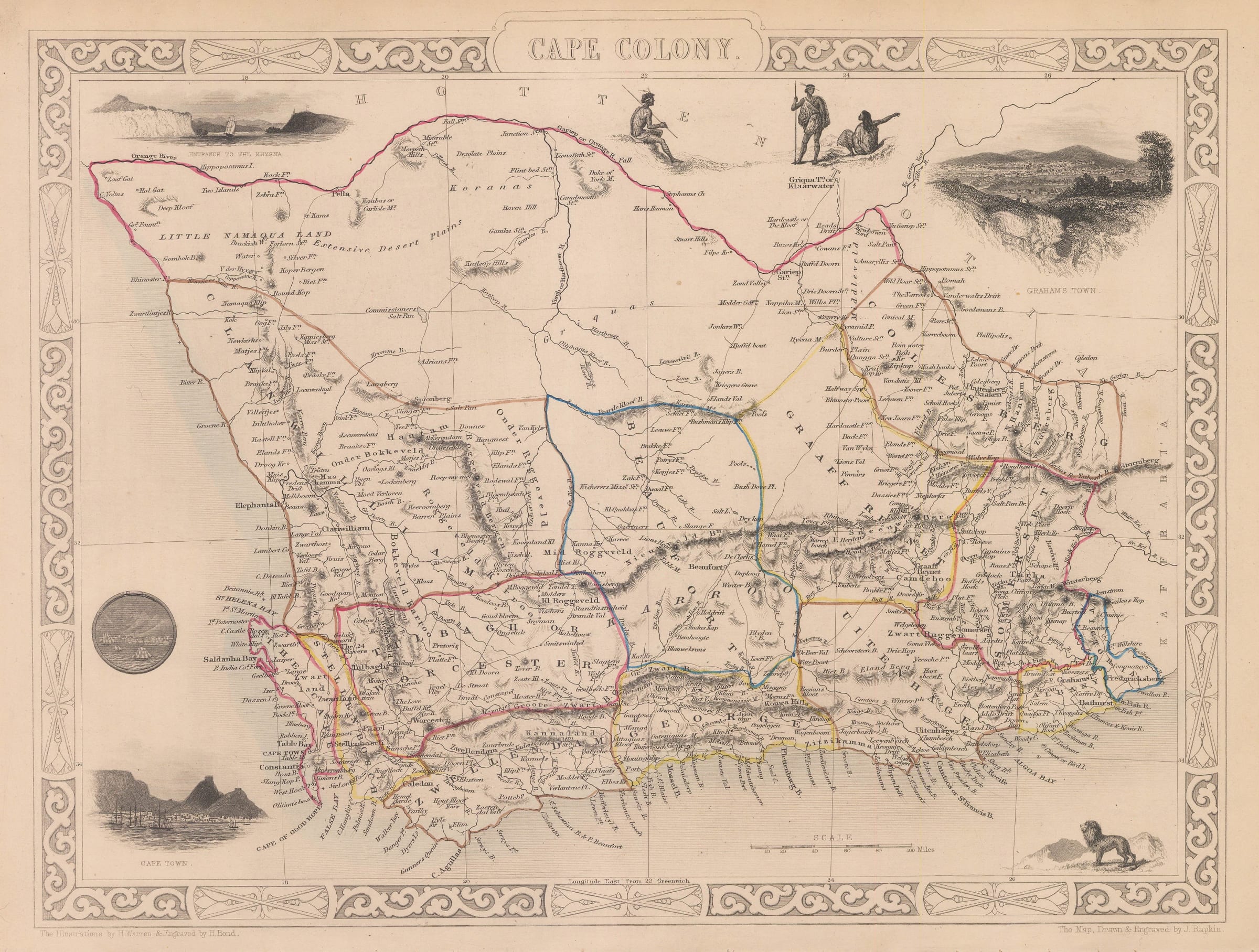 John Tallis, Cape Colony, 1851 | The Map House