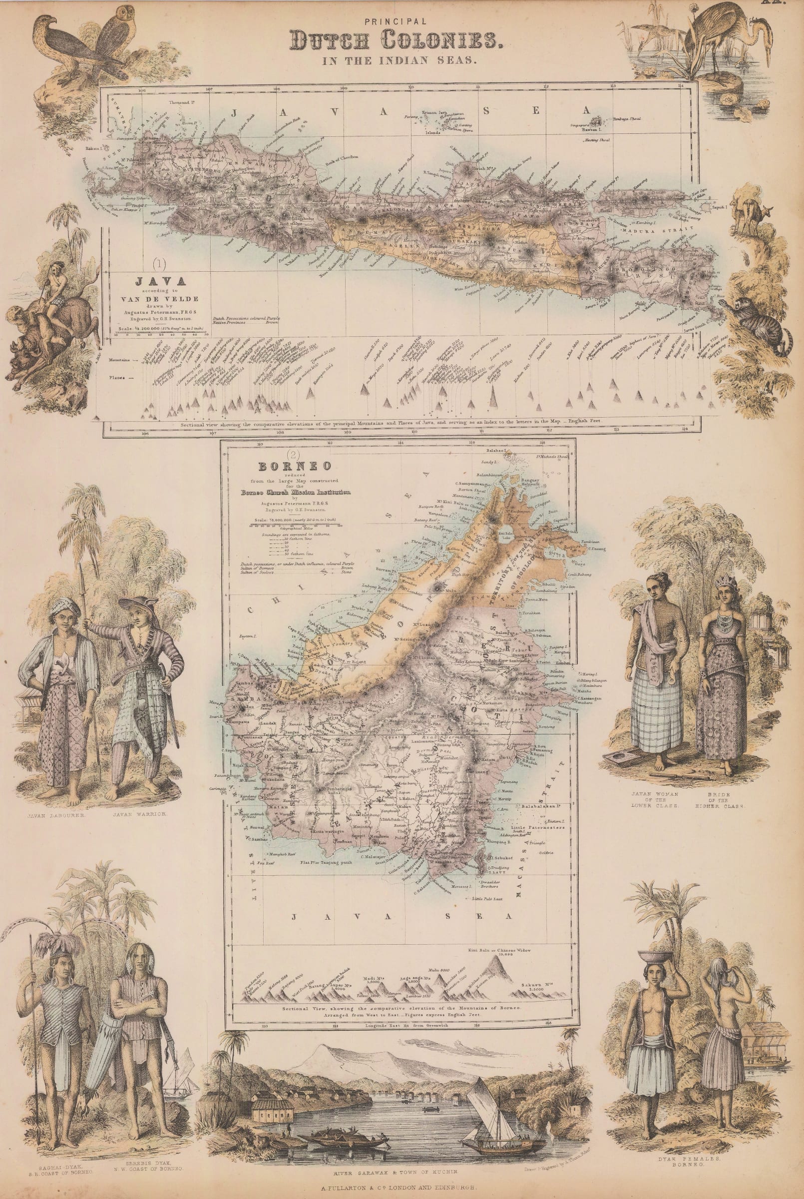 Archibald Fullarton, Java & Borneo, 1862 | The Map House