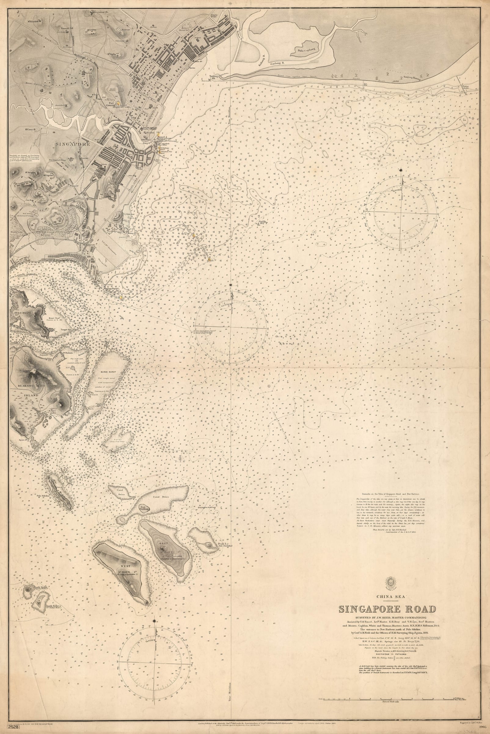 British Admiralty, Singapore Sea Chart, 1900 | The Map House