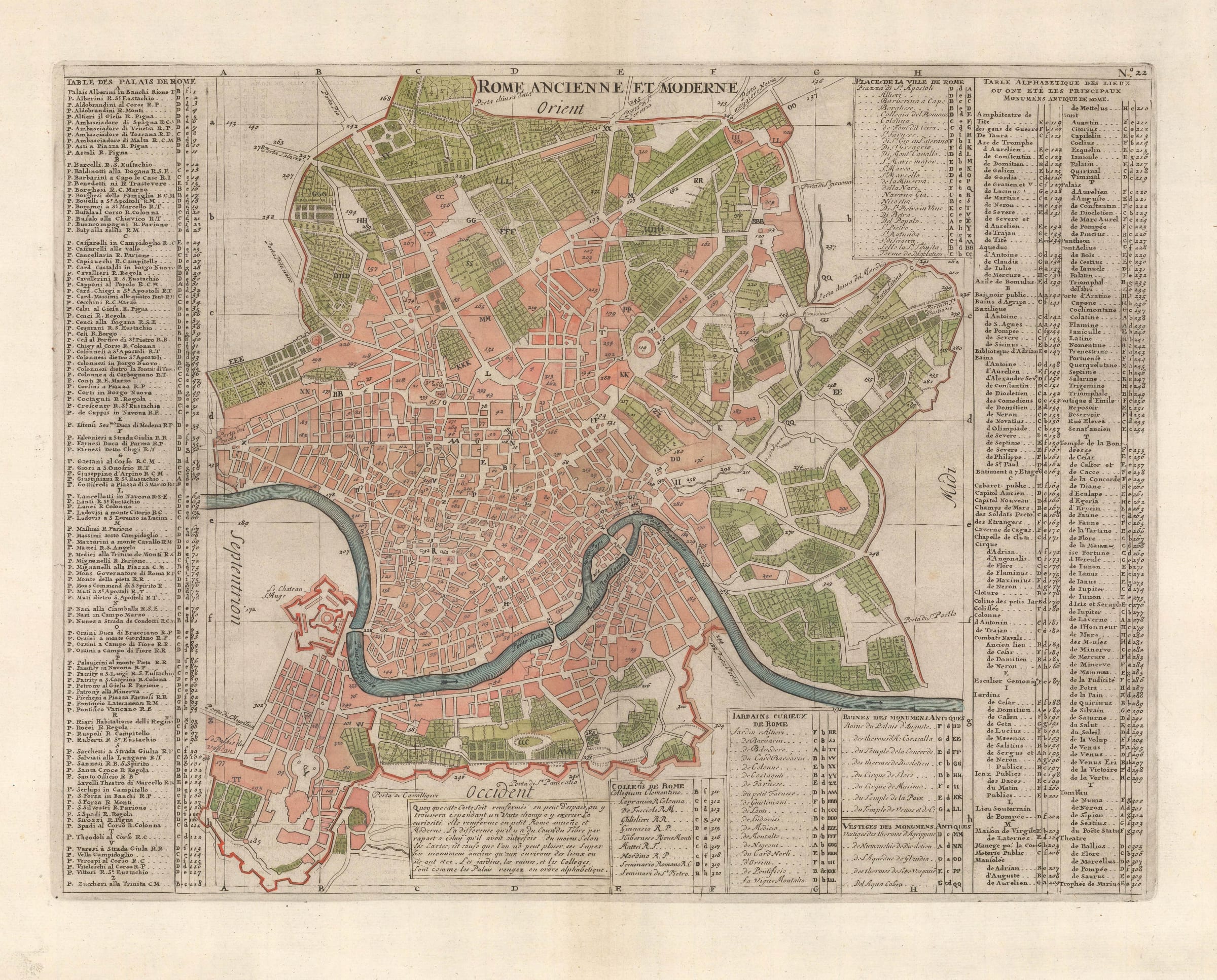 Henri Chatelain, City plan of Rome, 1719 | The Map House