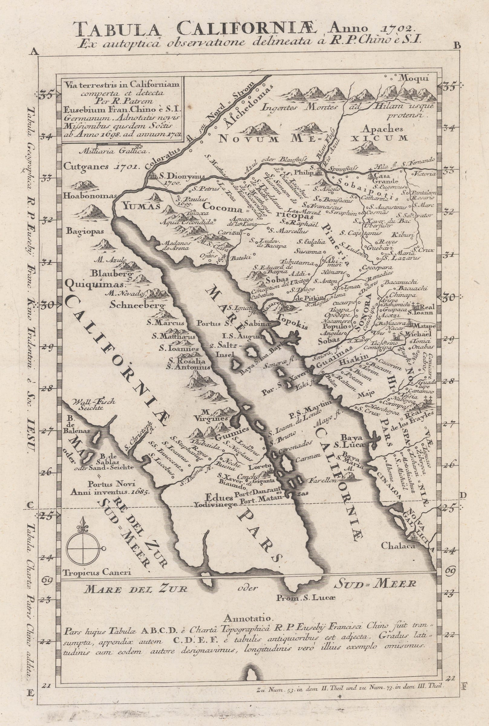 Eusebio Francisco Kino, Larger and rarer version of Kino's landmark map ...