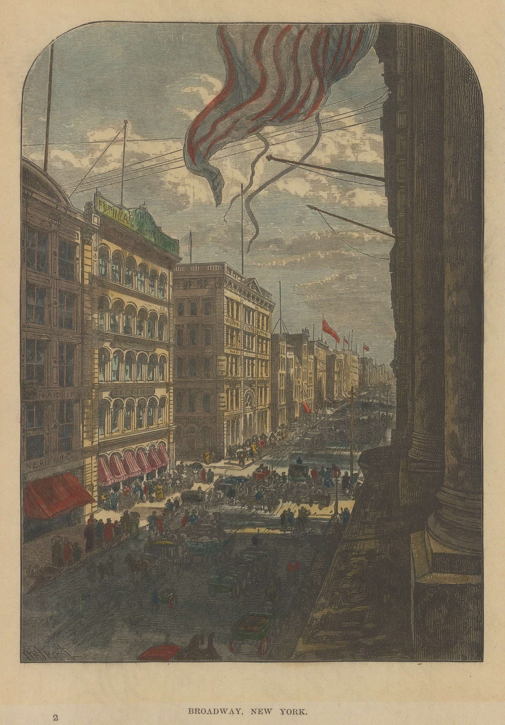 Jean Jacques Élisée Reclus, New York City - Broadway, 1894 | The Map House