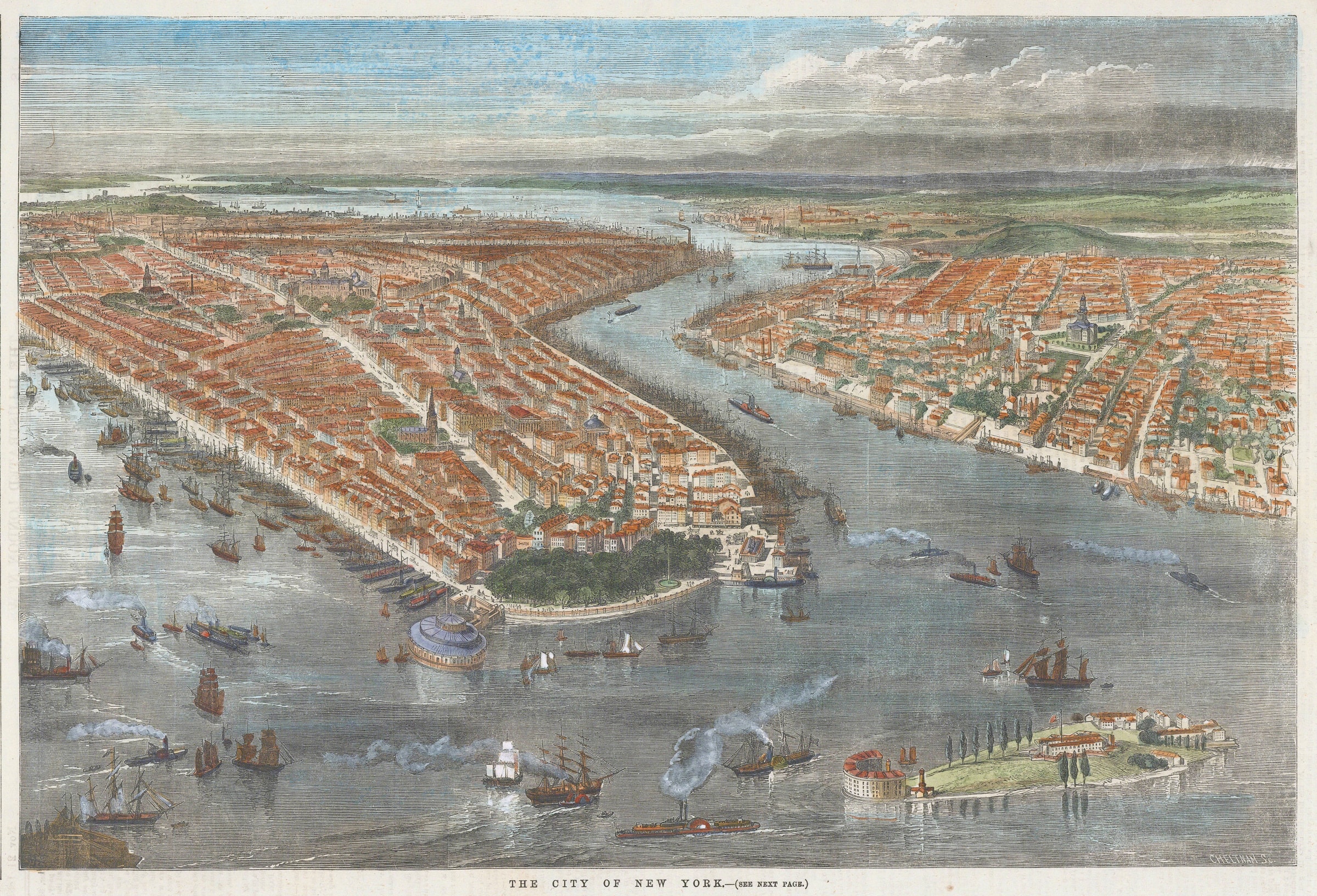 Illustrated London News (ILN), New York City, 1855 | The Map House