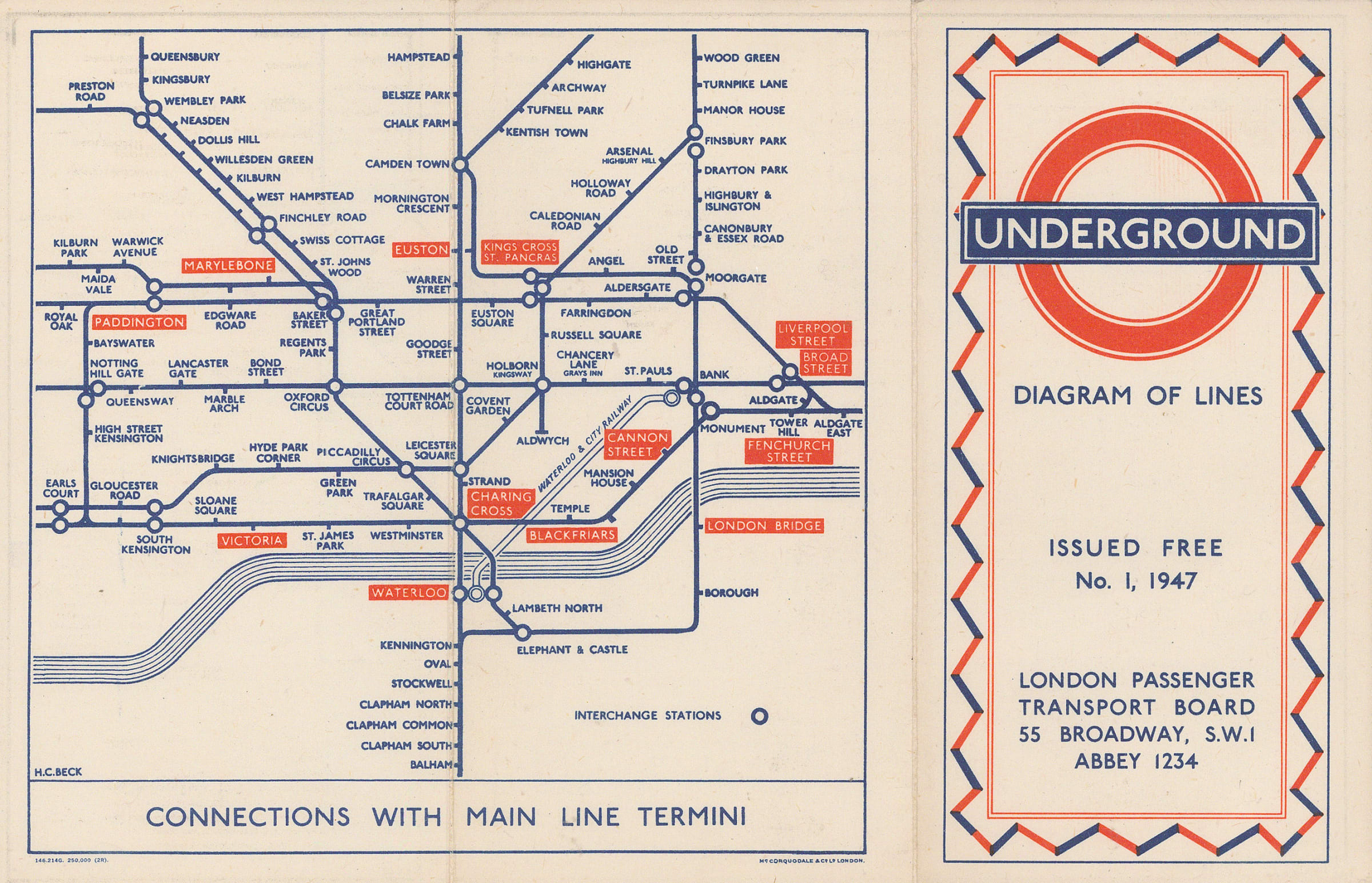 Harry Beck, London Underground Map, 1947 | The Map House