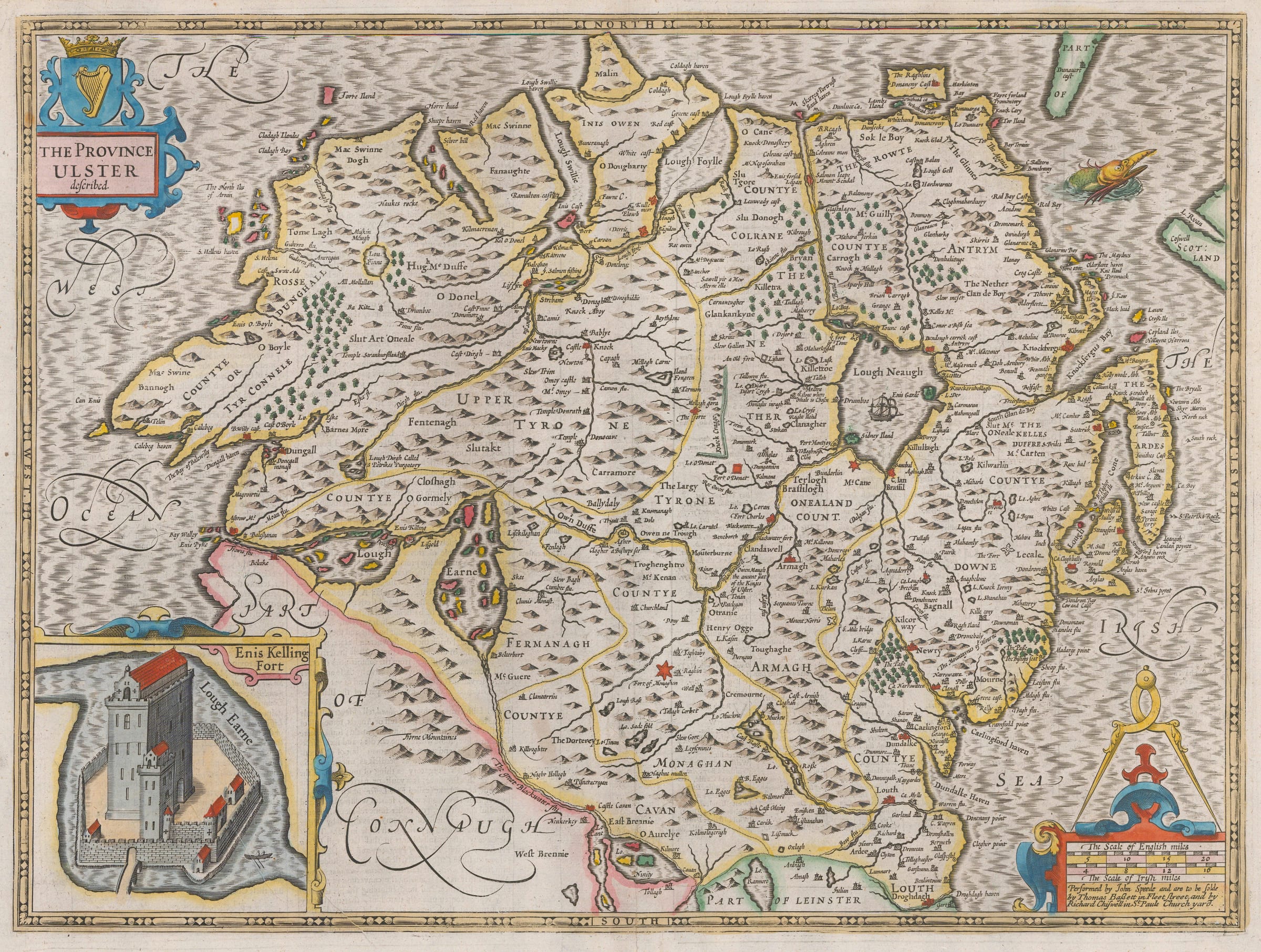 John Speed, Ulster (Northern Ireland), 1676 | The Map House