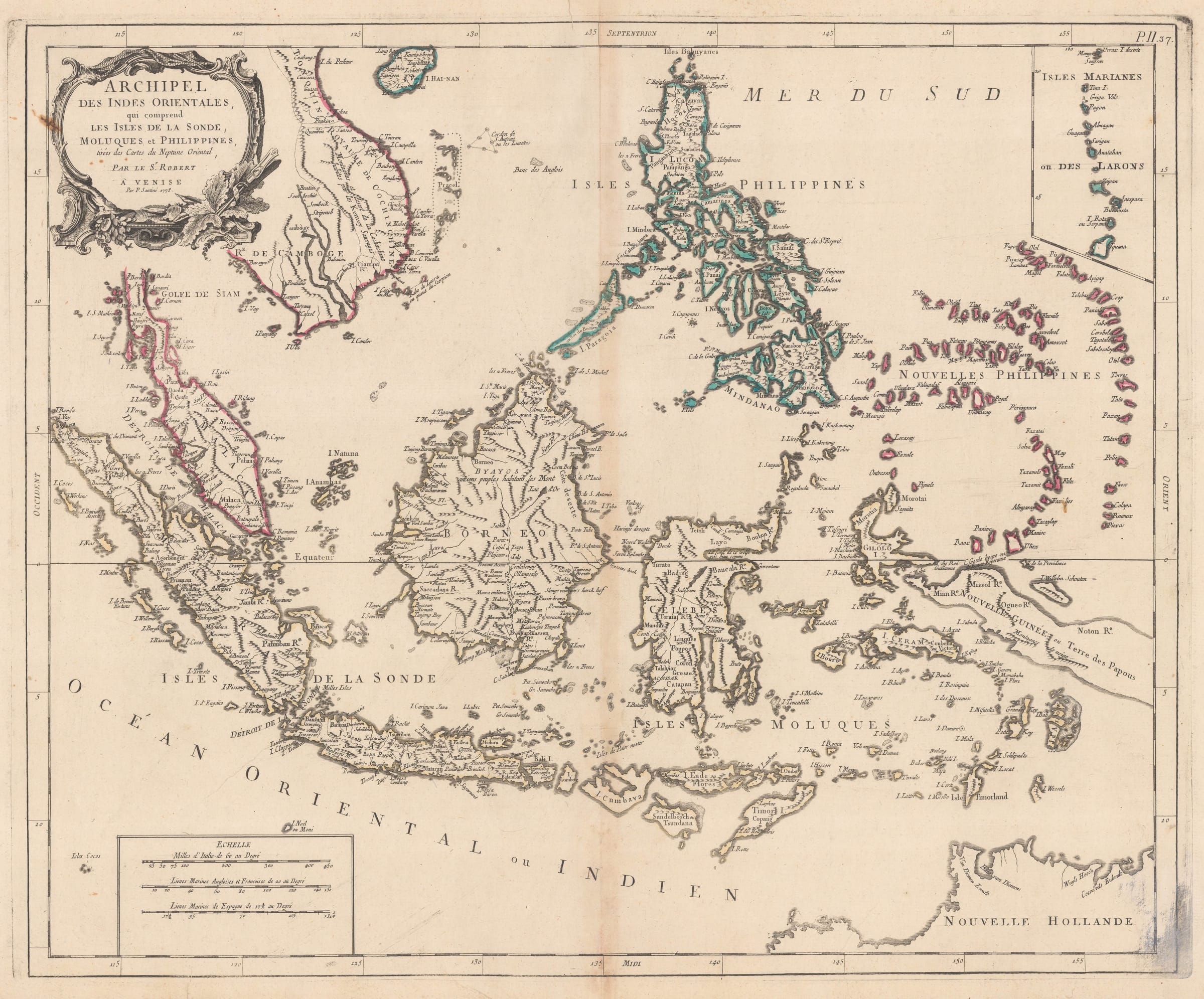 Francois Santini, Southeast Asia, 1778 | The Map House