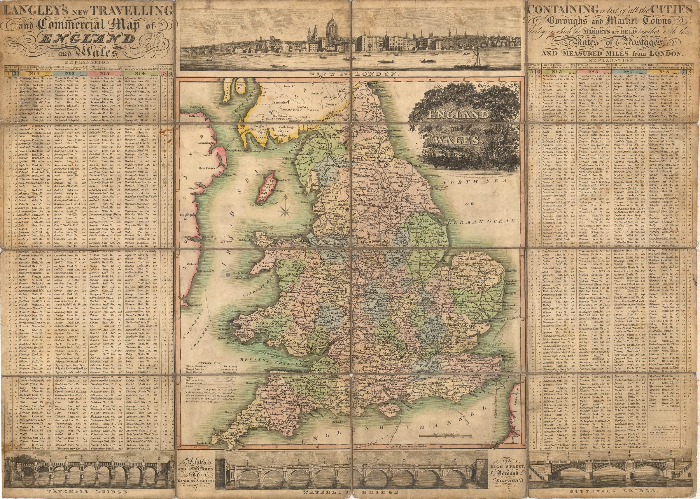 Langley & Belch, England and Wales, 1817 | The Map House