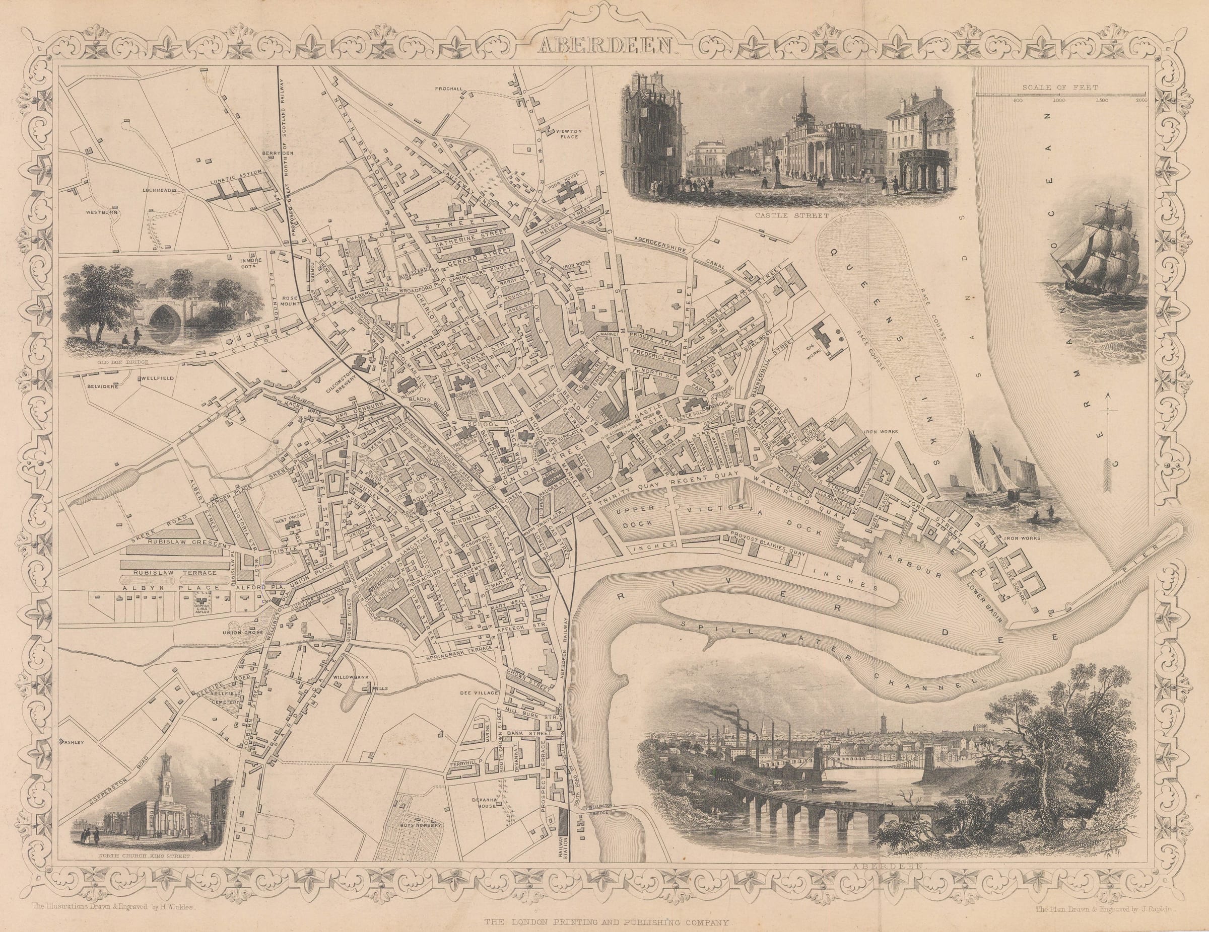 John Tallis, Aberdeen, 1851 | The Map House