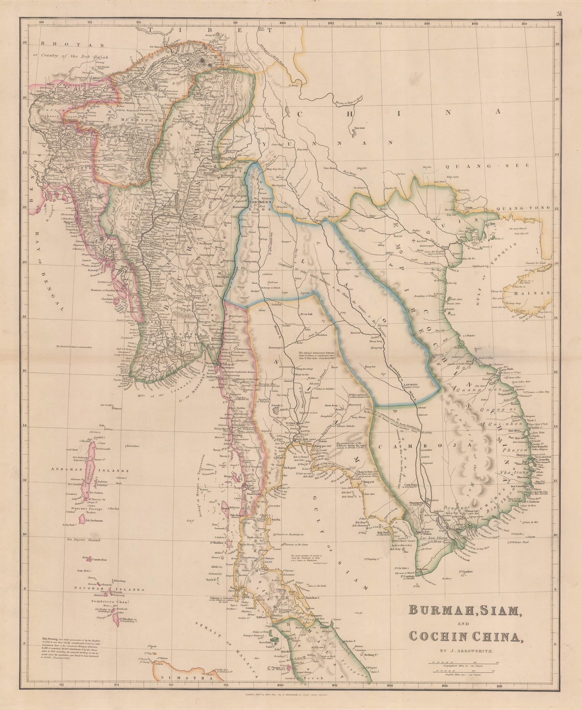 Burma Vietnam Map Zuidoost Azië Regio Vectorkaart Van Vietnam Roze