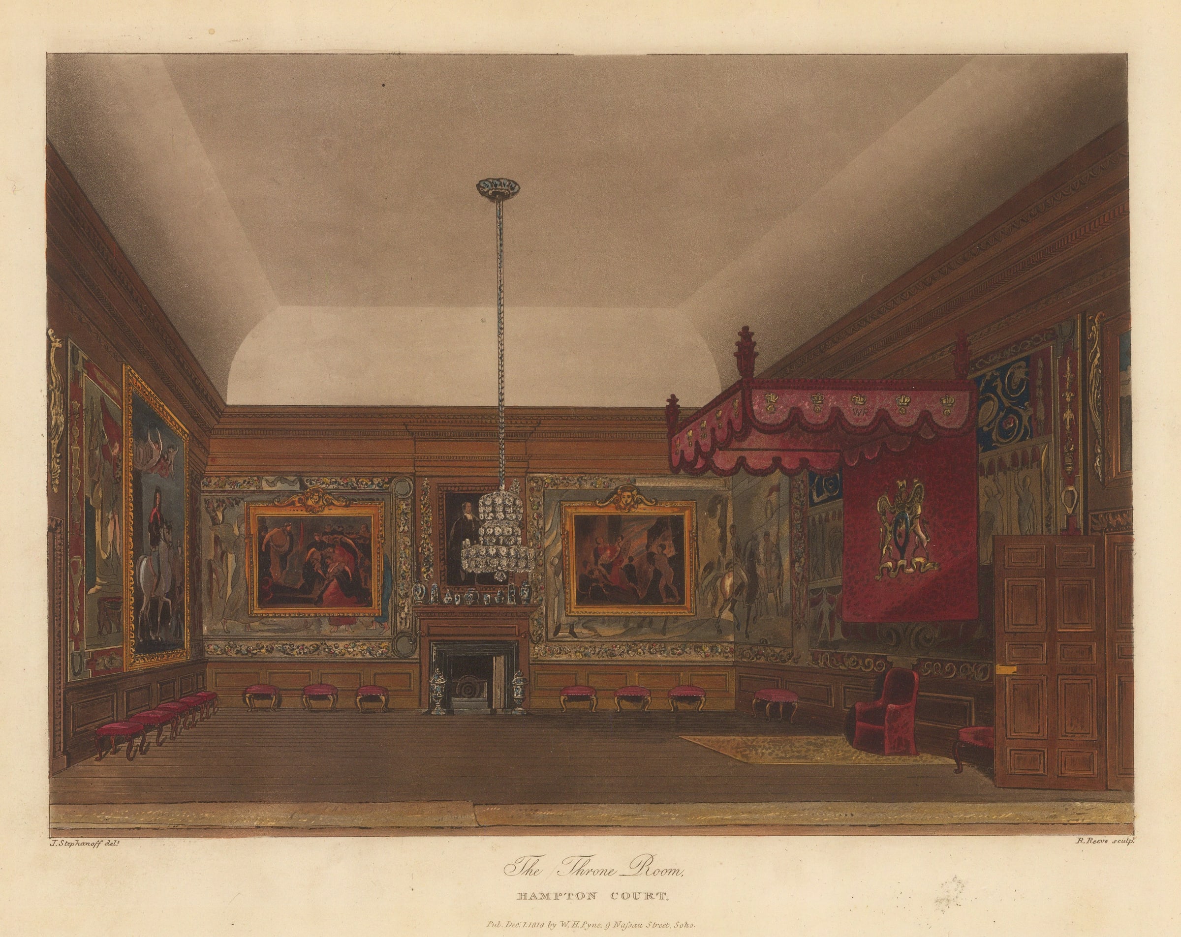 William Henry Pyne, London - Hampton Court Palace, 1818 | The Map House