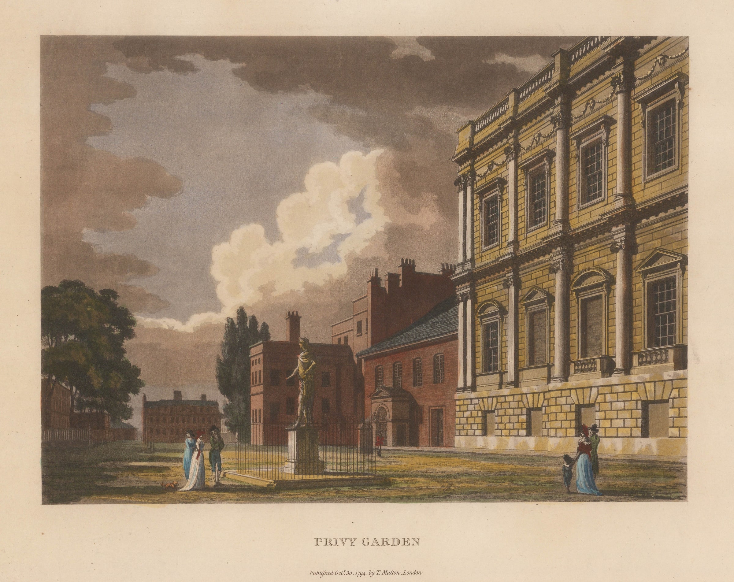 Thomas Malton, London - Privy Gardens, 1792 | The Map House
