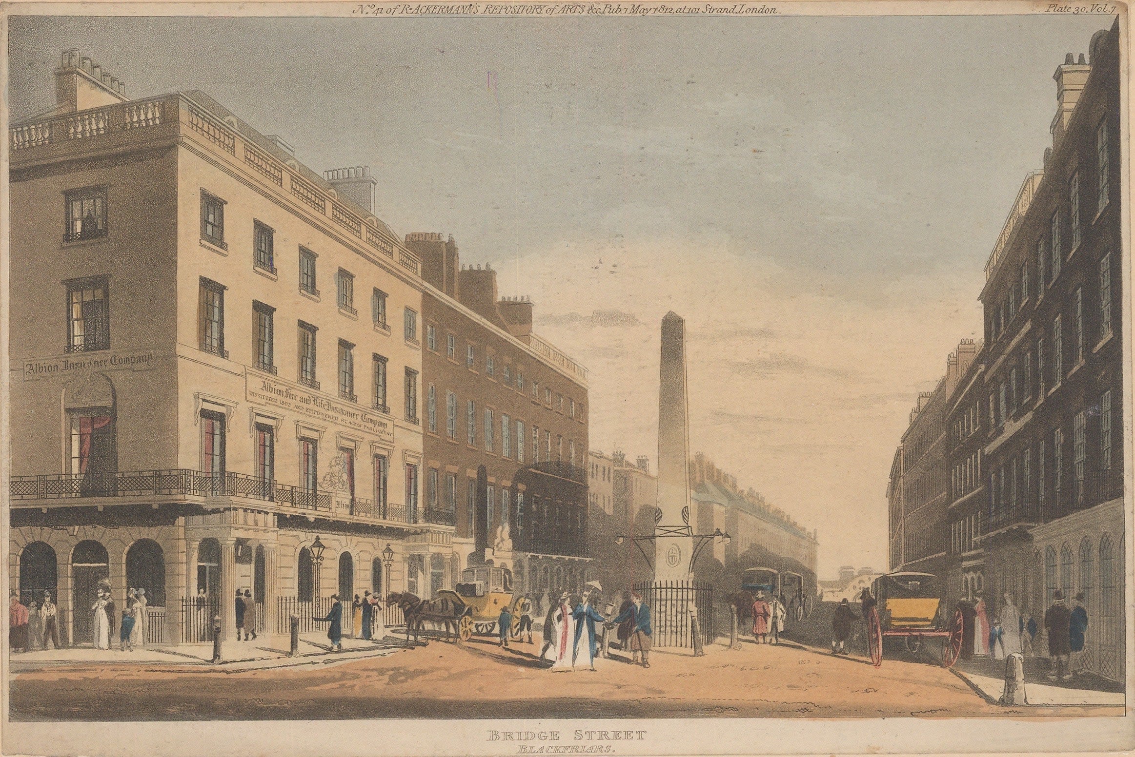 John Papworth, London - Bridge Street, 1812 | The Map House