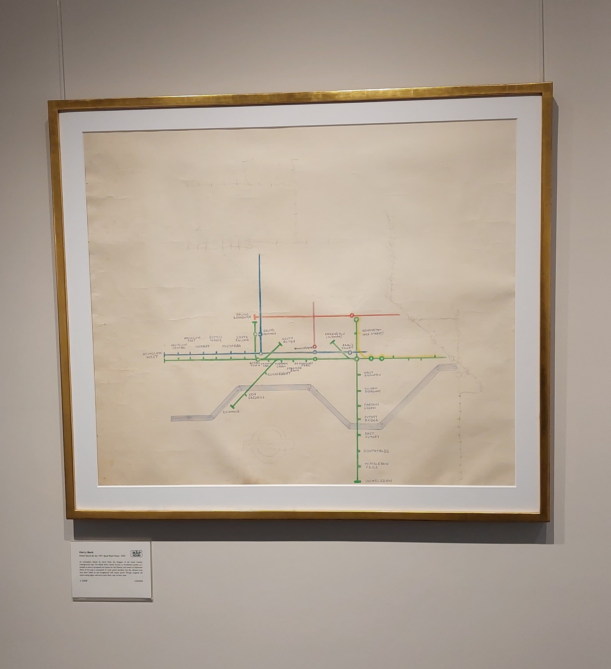 Harry Beck, Partial Sketch for the 1951 Quad Royal Poster, 1950 | The ...