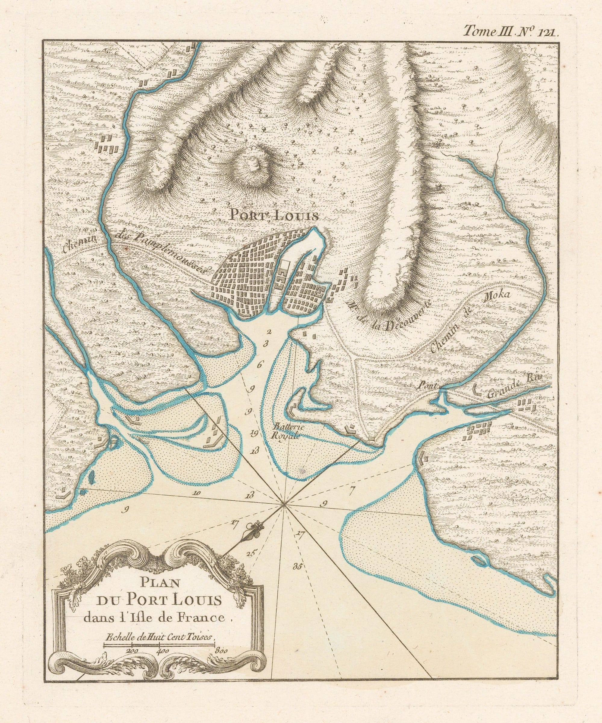Jacques-Nicolas Bellin, Port Louis, Mauritius, 1764 | The Map House