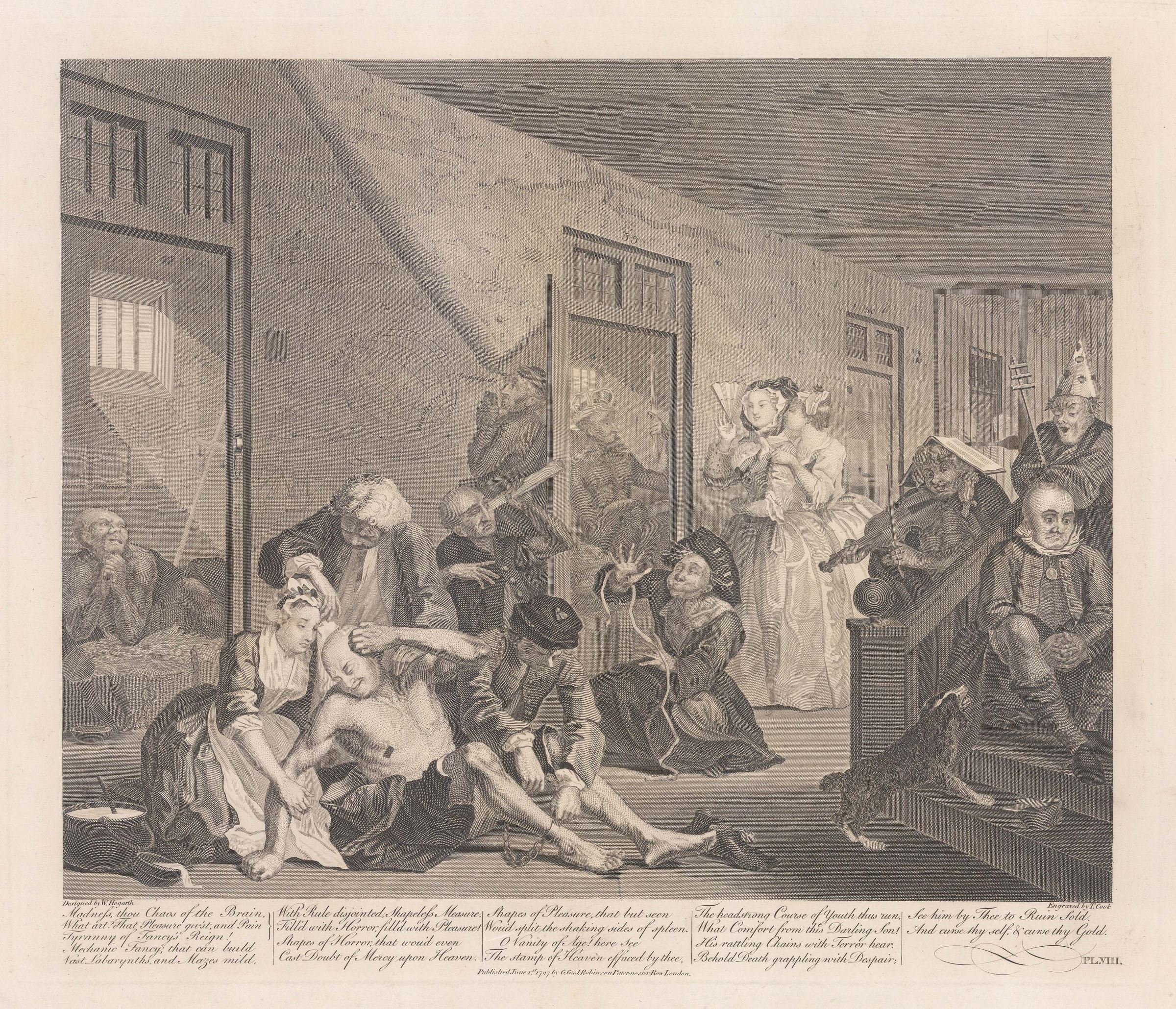 William Hogarth, Hogarth - Rake's Progress, 1800 c. | The Map House
