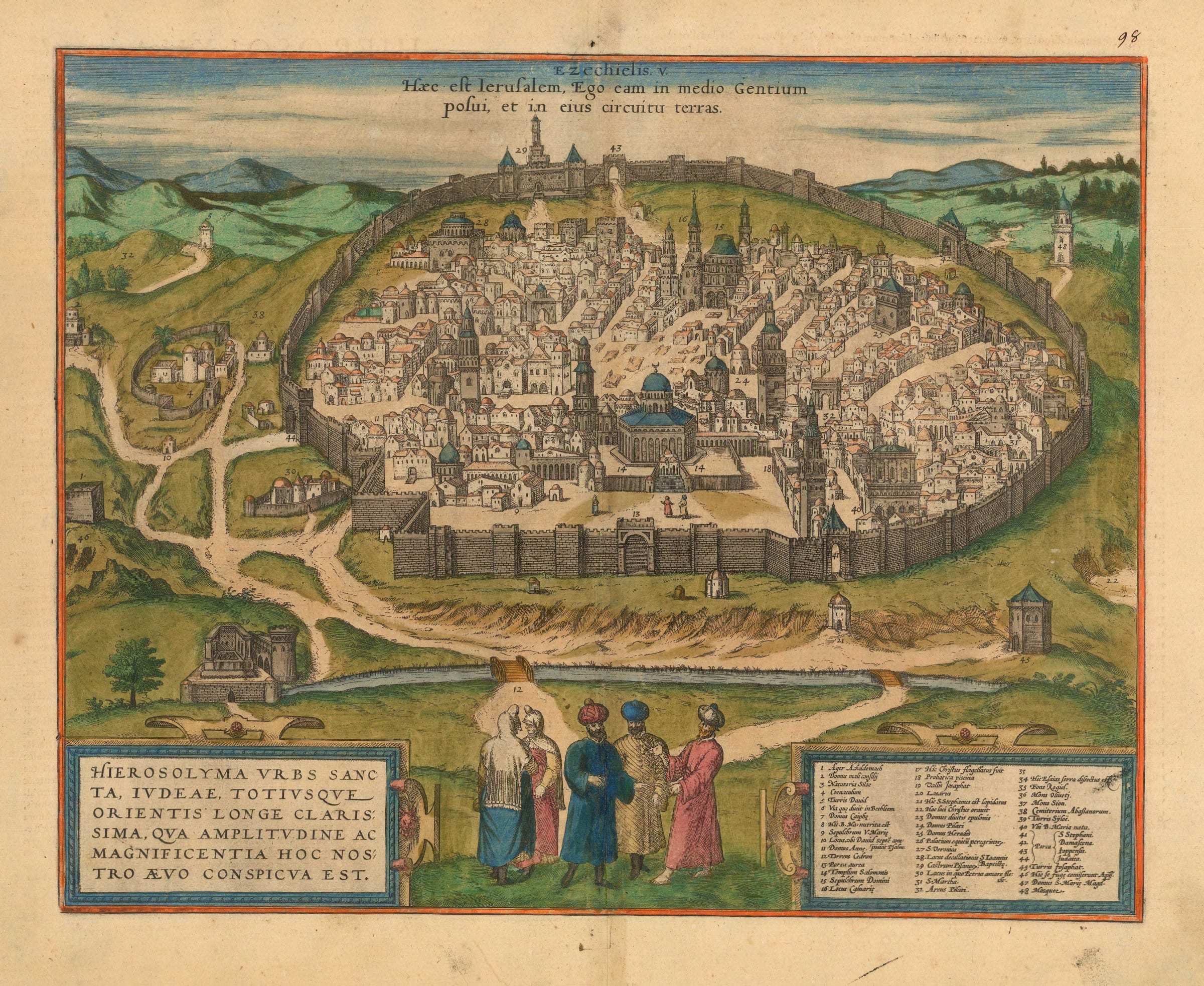 Georg Braun & Frans Hogenberg, Jerusalem, 1575 | The Map House