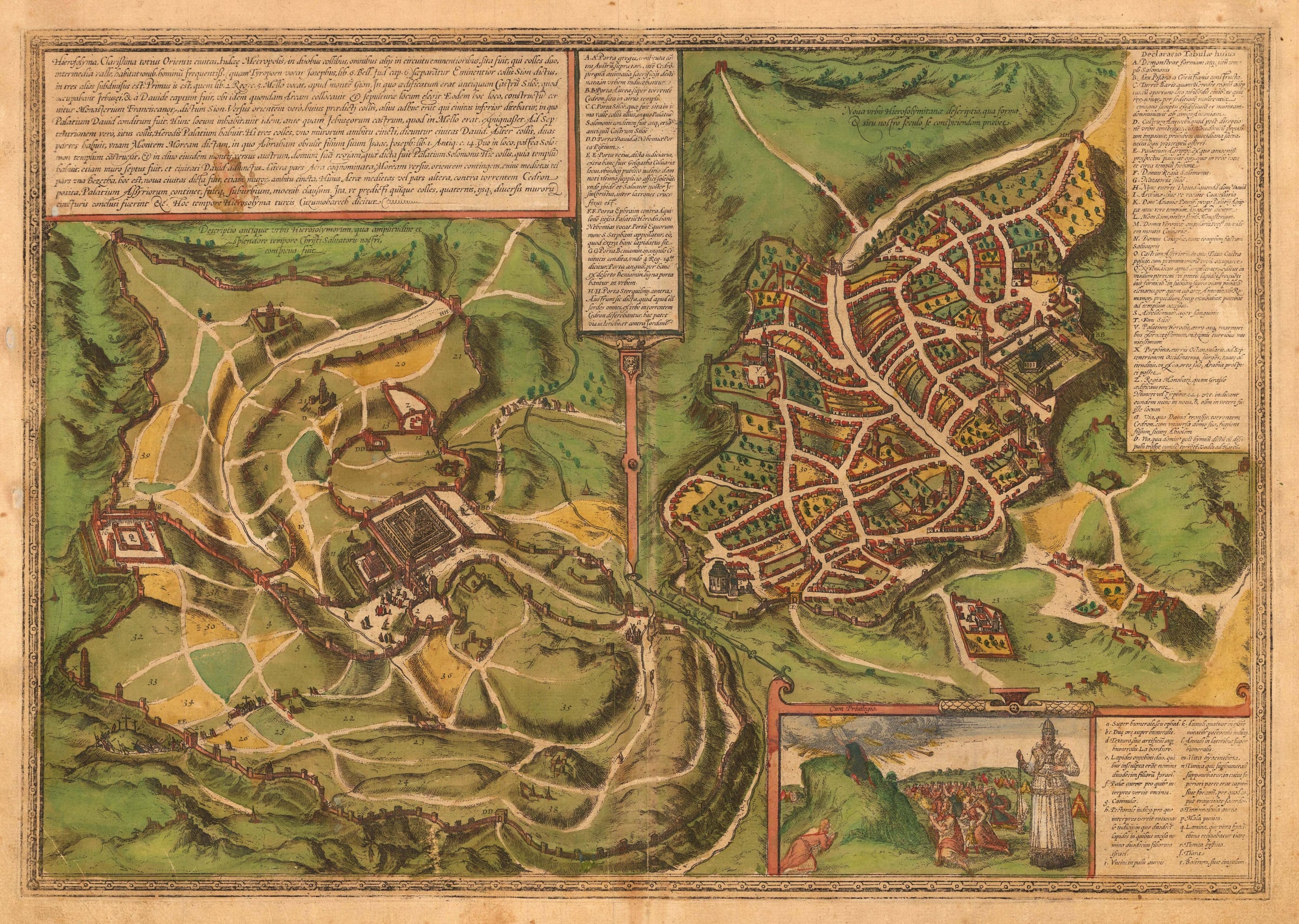 Georg Braun & Frans Hogenberg, Jerusalem, 1578 | The Map House