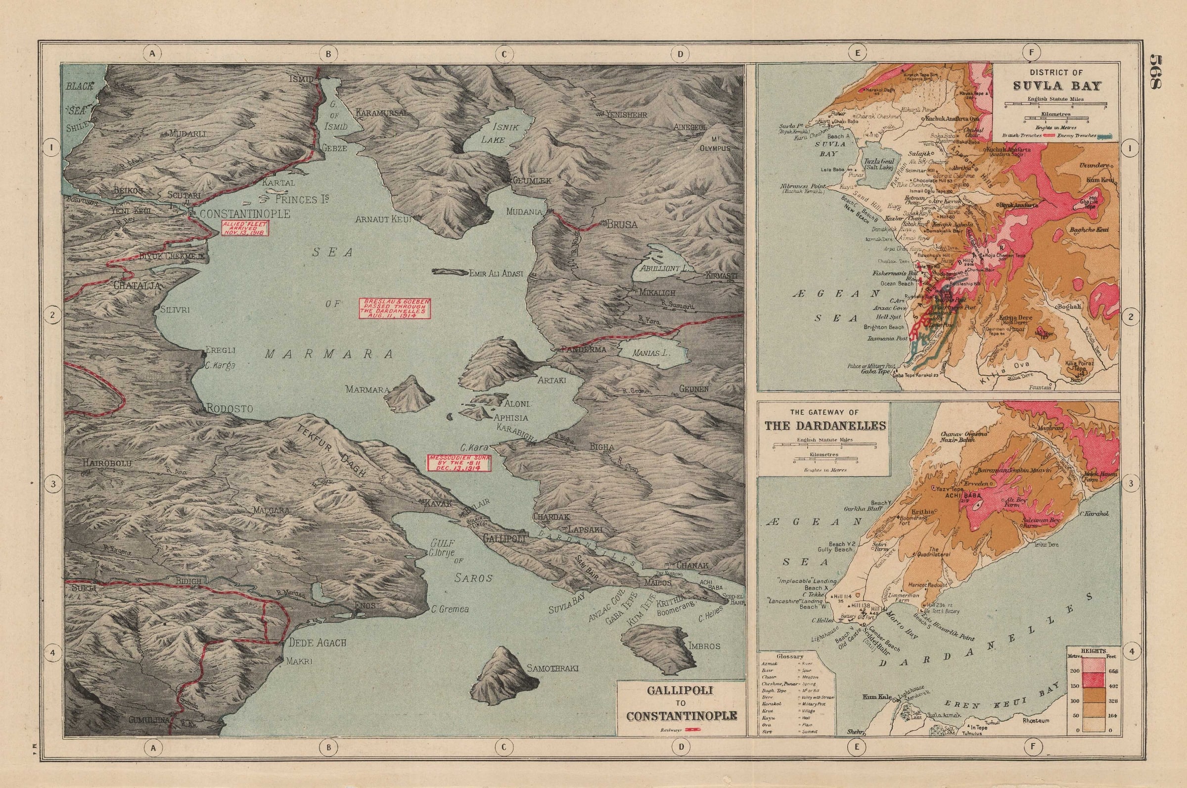 Harmsworth, Gallipoli and Suvla Bay, 1930 c. | The Map House
