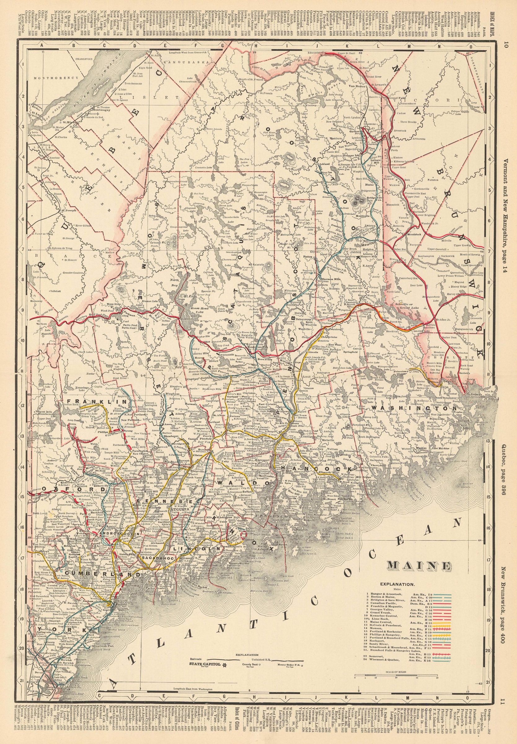 George Cram, Maine, 1897 | The Map House