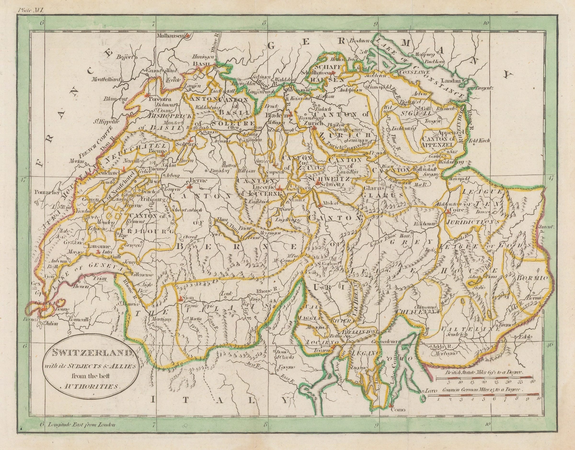 William Guthrie, Switzerland, 1801 | The Map House