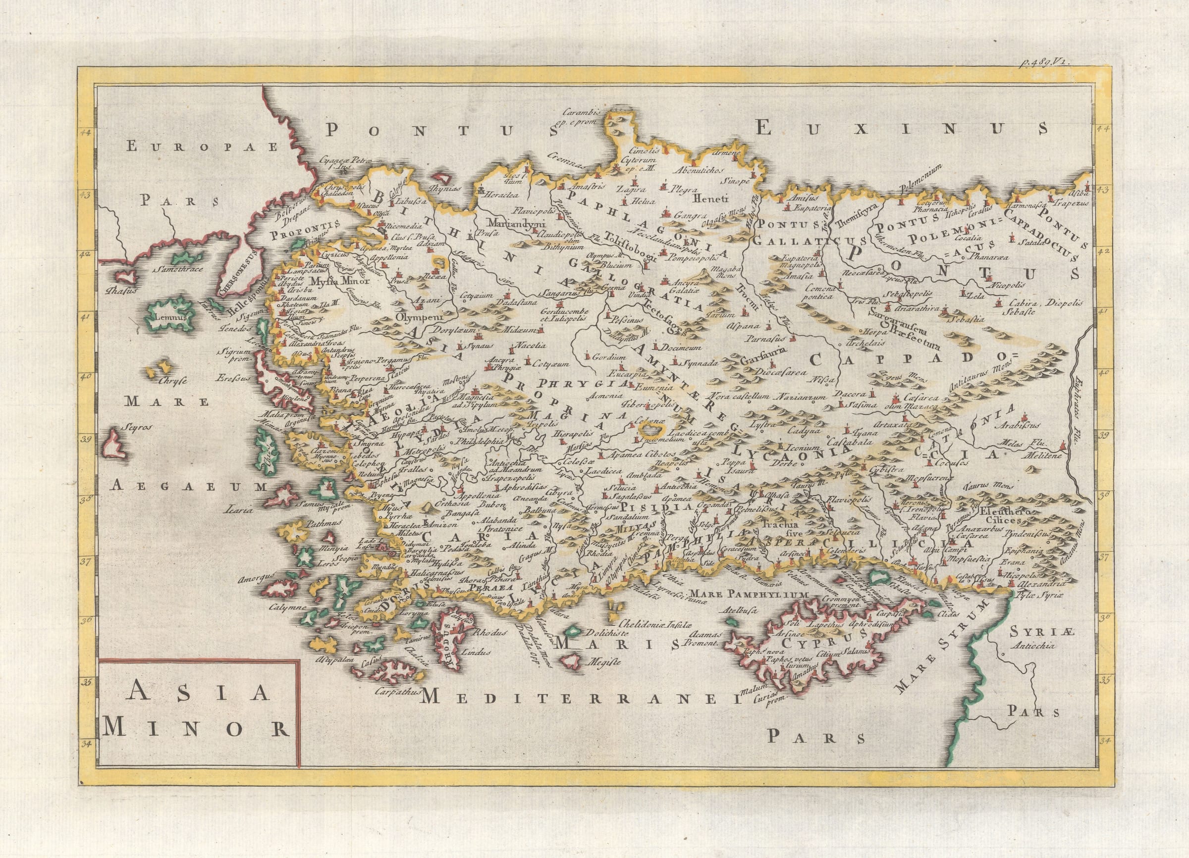 Herman Moll, Asia Minor / Turkey, 1745 | The Map House