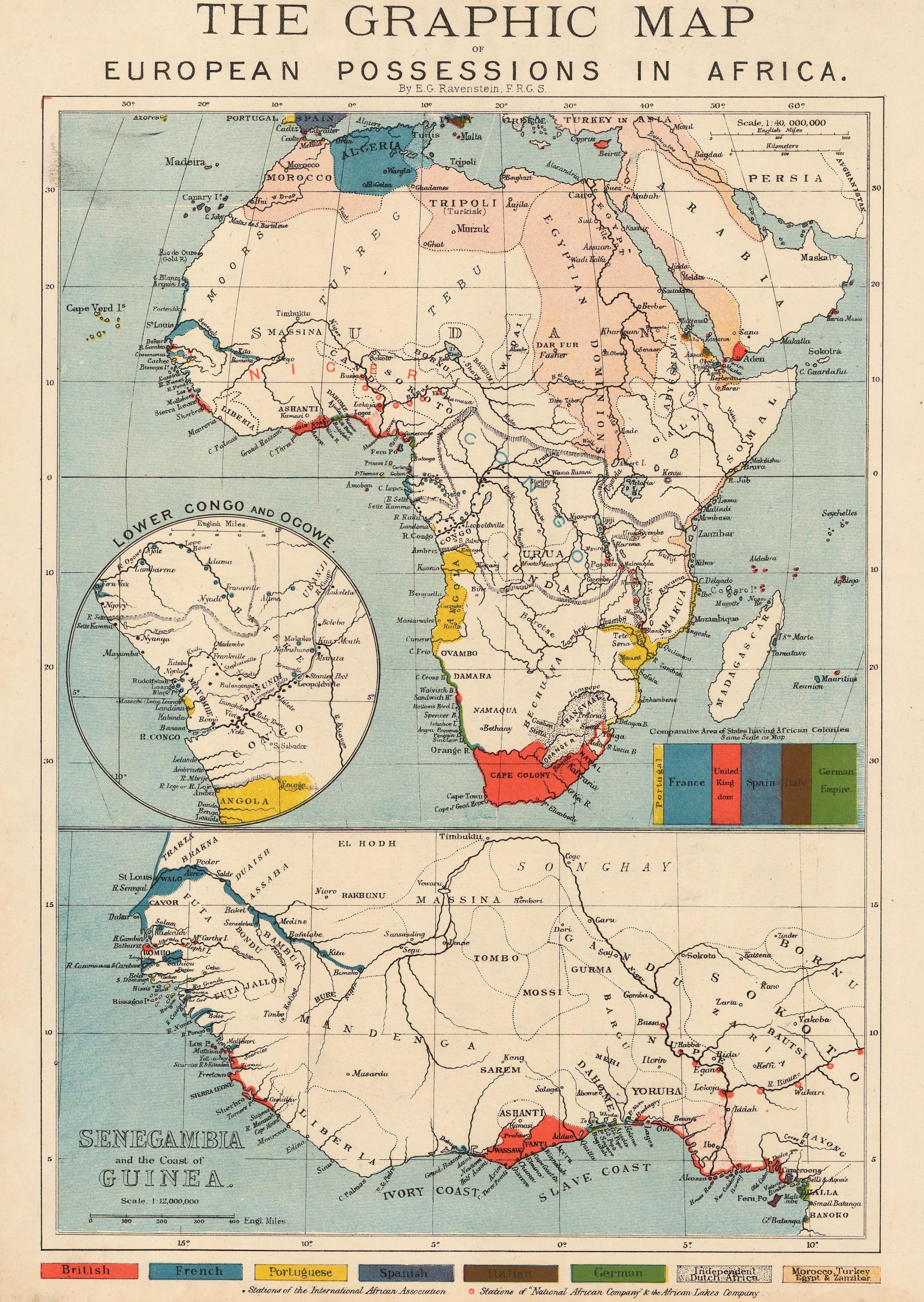 The Graphic Magazine, The Graphic Map of European Possessions in Africa ...