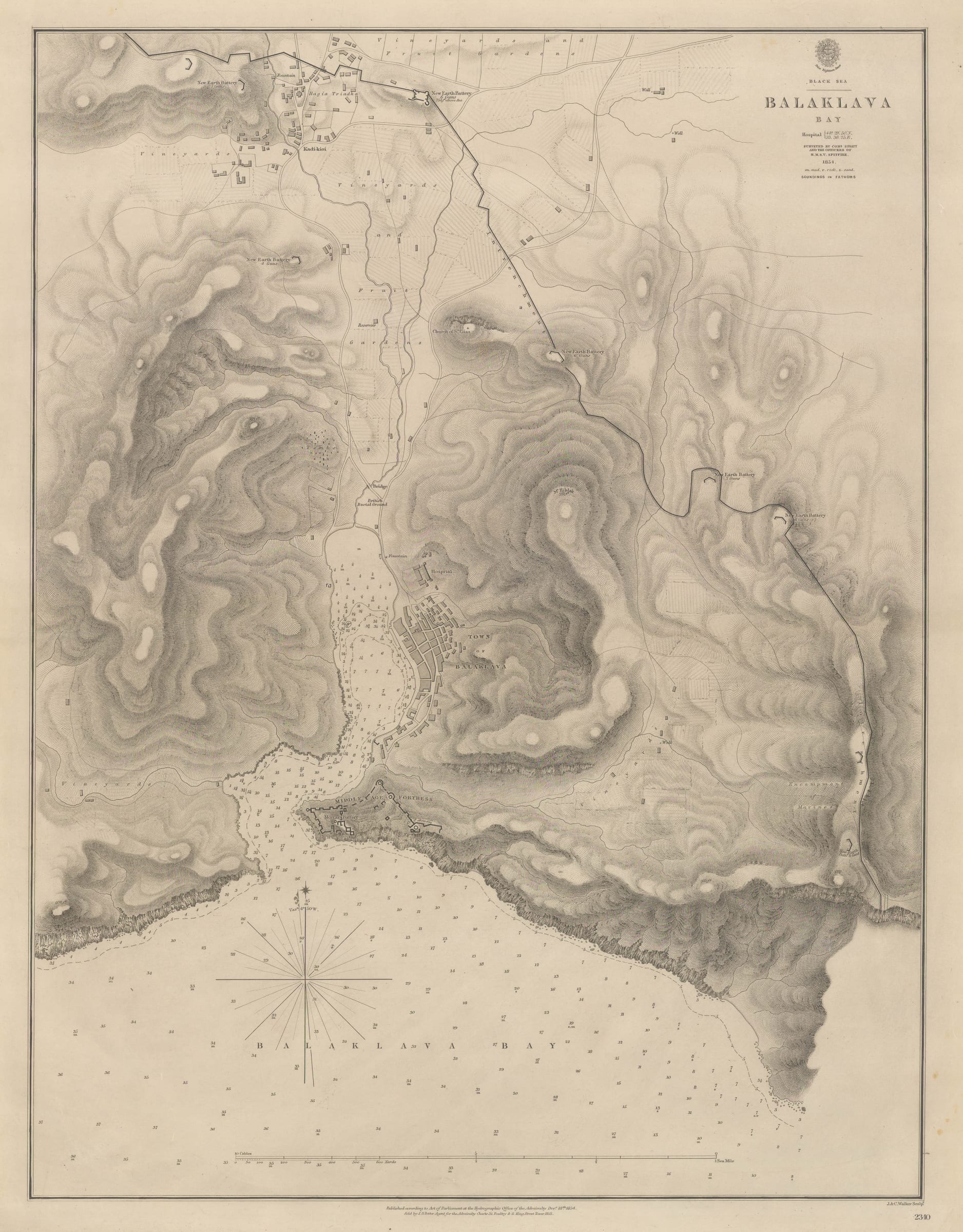 British Admiralty, Balaklava Bay, 1854 | The Map House