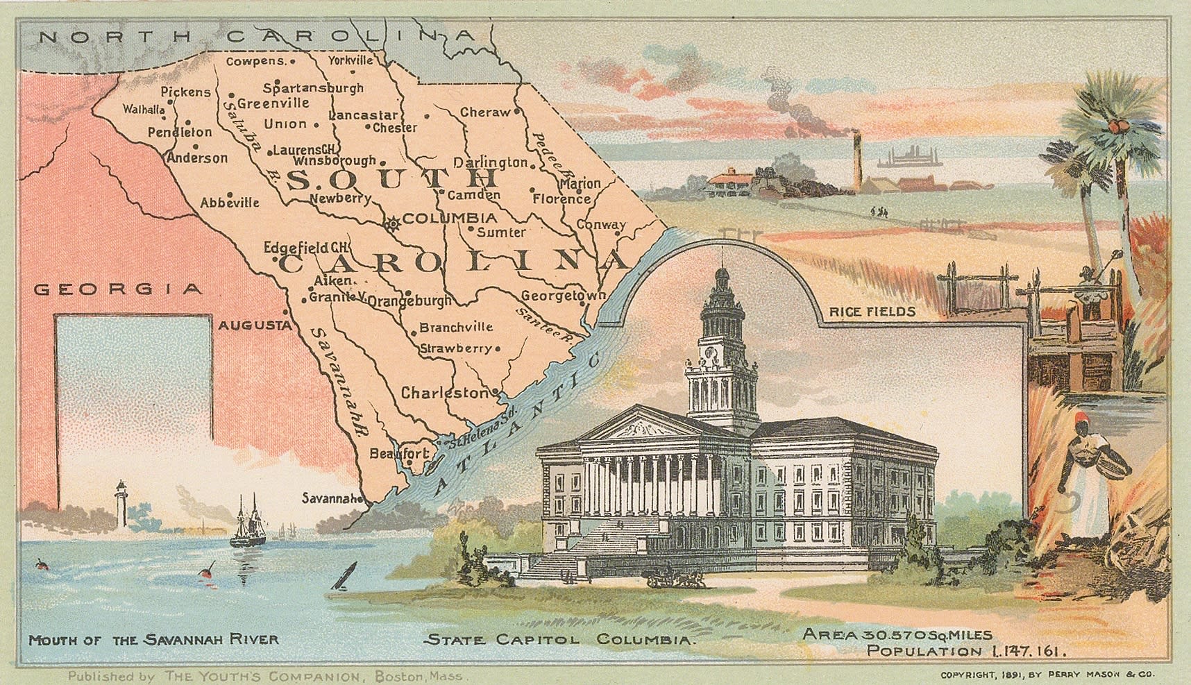 Perry Mason & Co., South Carolina, 1891 | The Map House