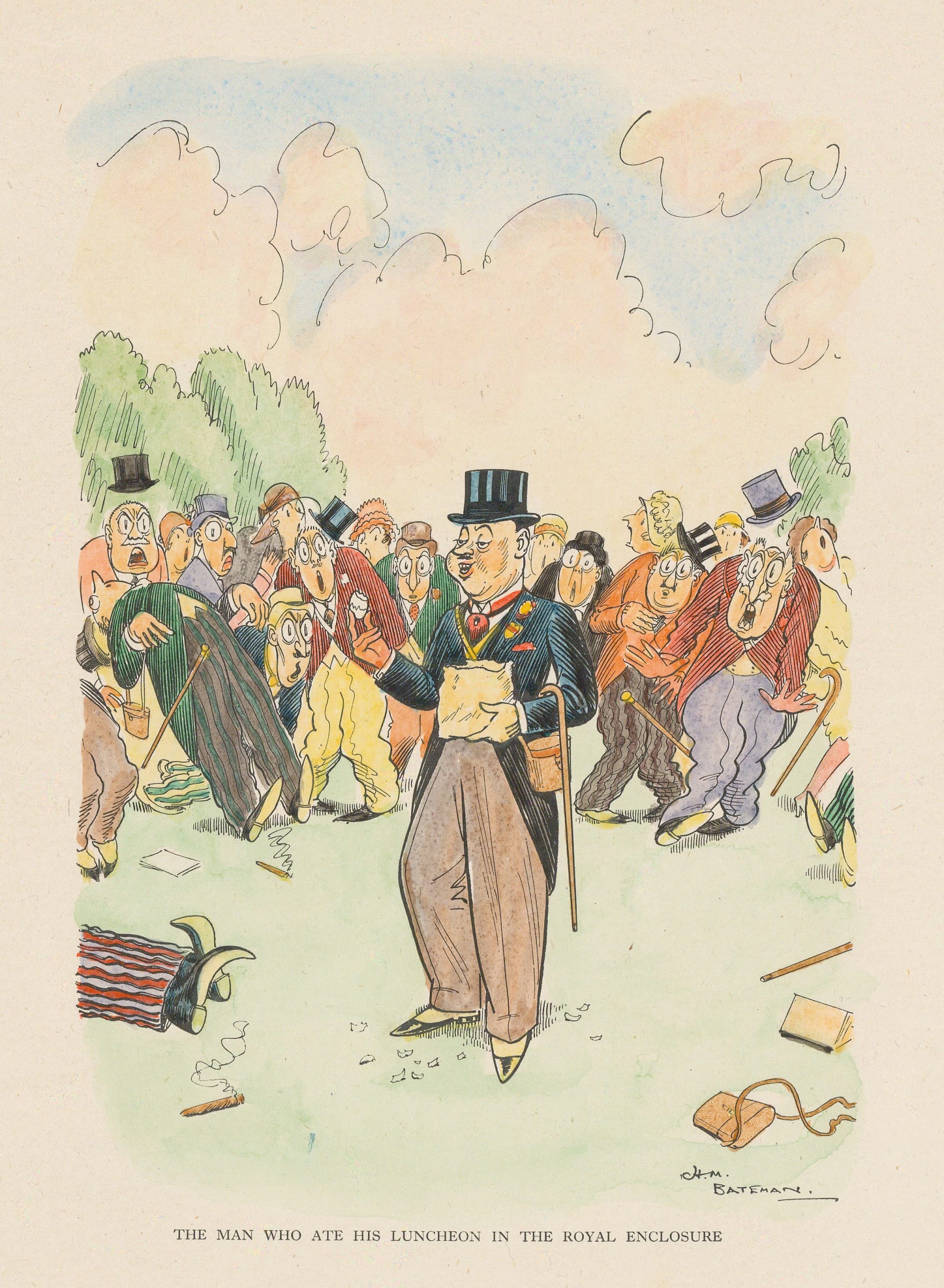 Henry Mayo Bateman, Cartoon - The Man who ate his luncheon in the Royal ...