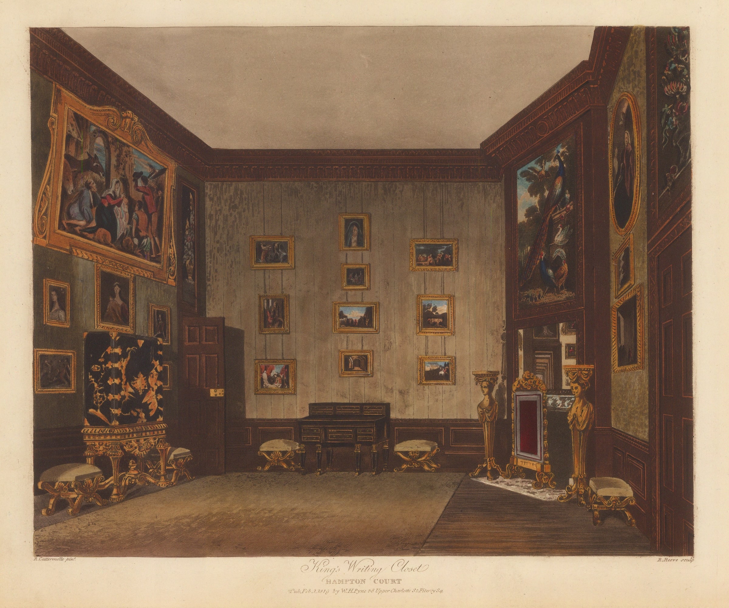 William Henry Pyne, Hampton Court Palace, 1818 | The Map House