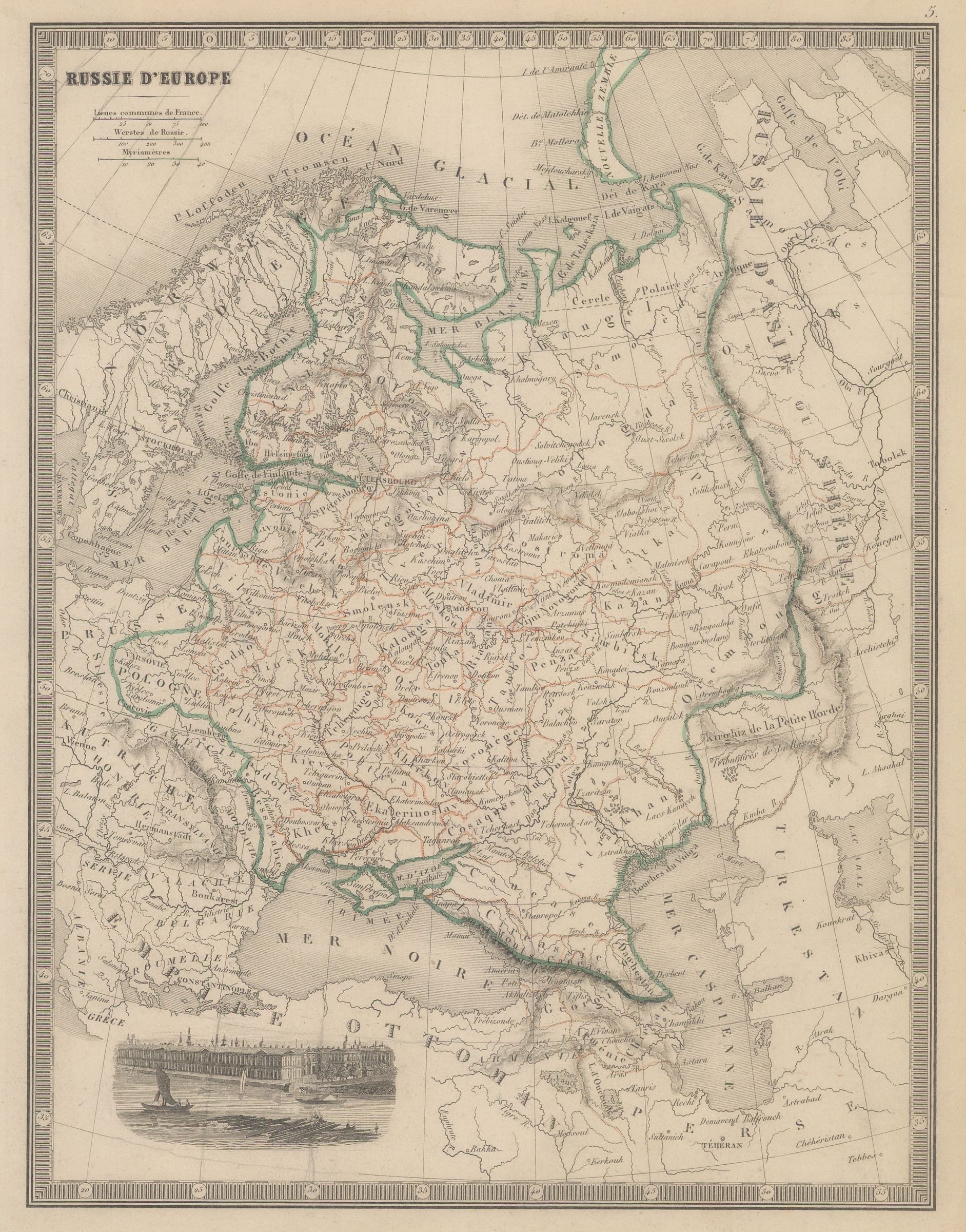 Charles V. Monin, European Russia, 1853 | The Map House